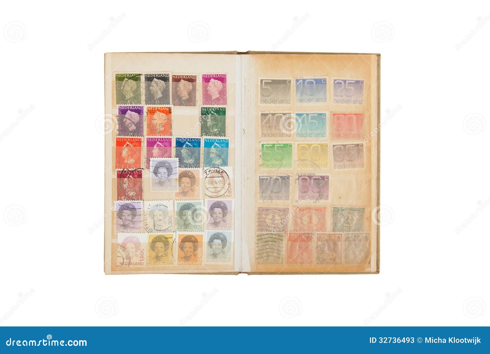 Collection of Old Dutch Stamps Editorial Stock Photo - Image of post ...
