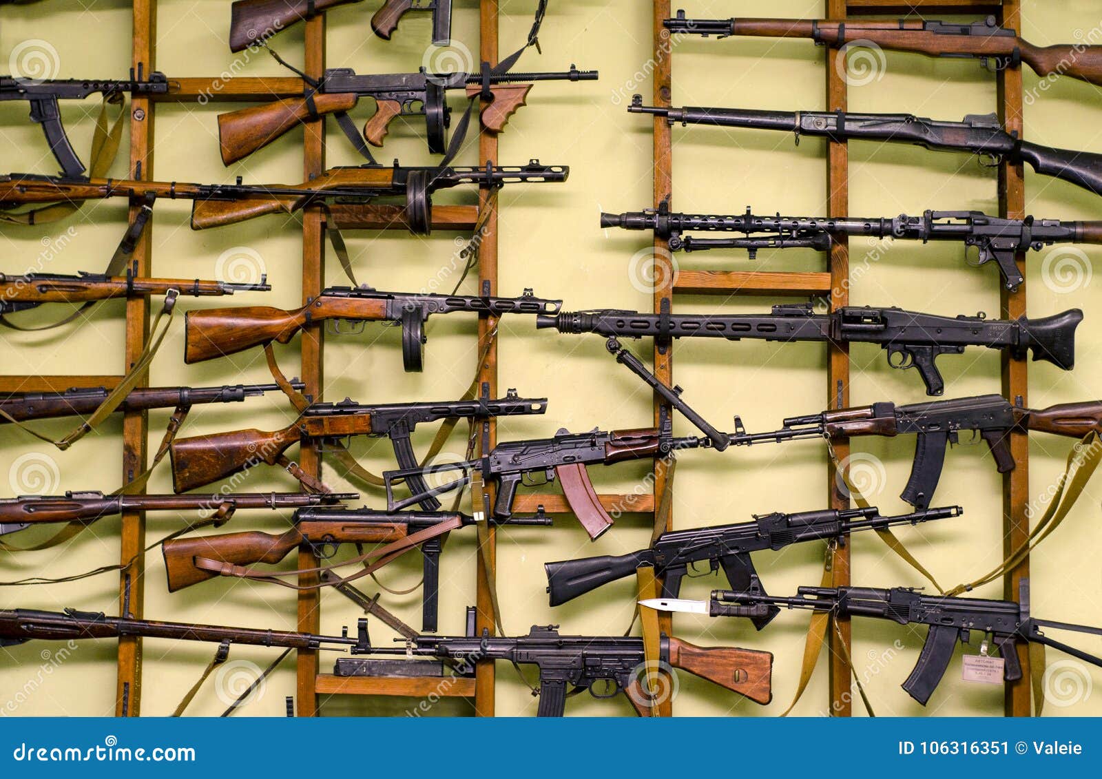 Collection of old firearms stock image. Image of means - 106316351