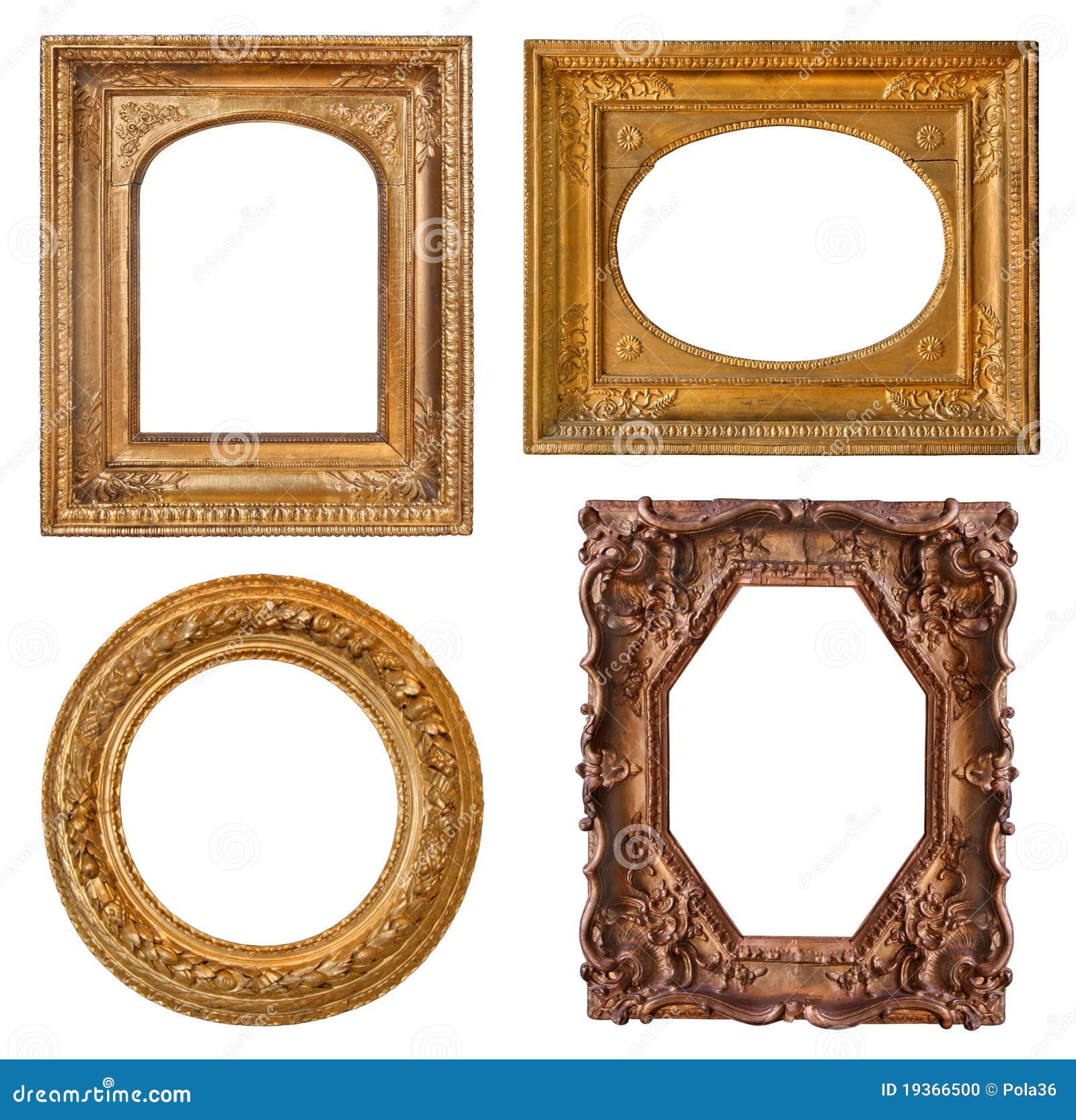 Collection Old Golden Frames Stock Photo - Image of museum, cover: 19366500