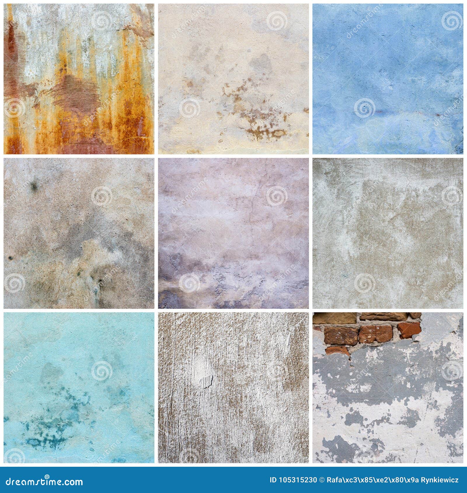 Collection of Old Grunge Textures Backgrounds Stock Photo - Image of ...