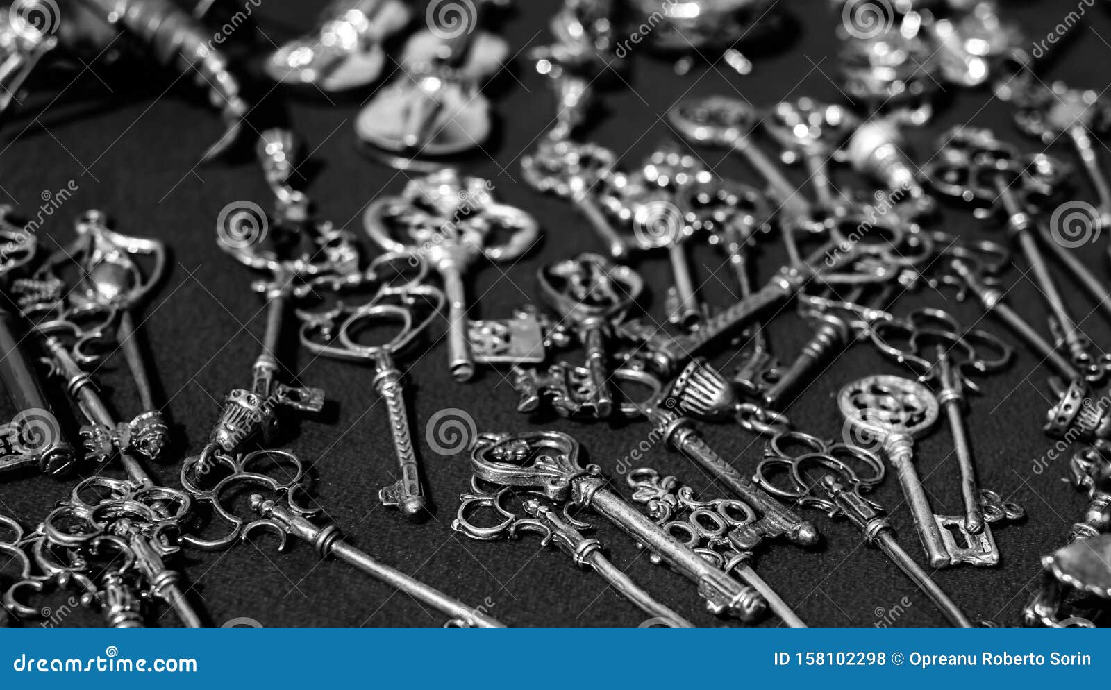 Collection of old keys stock photo. Image of object - 158102298