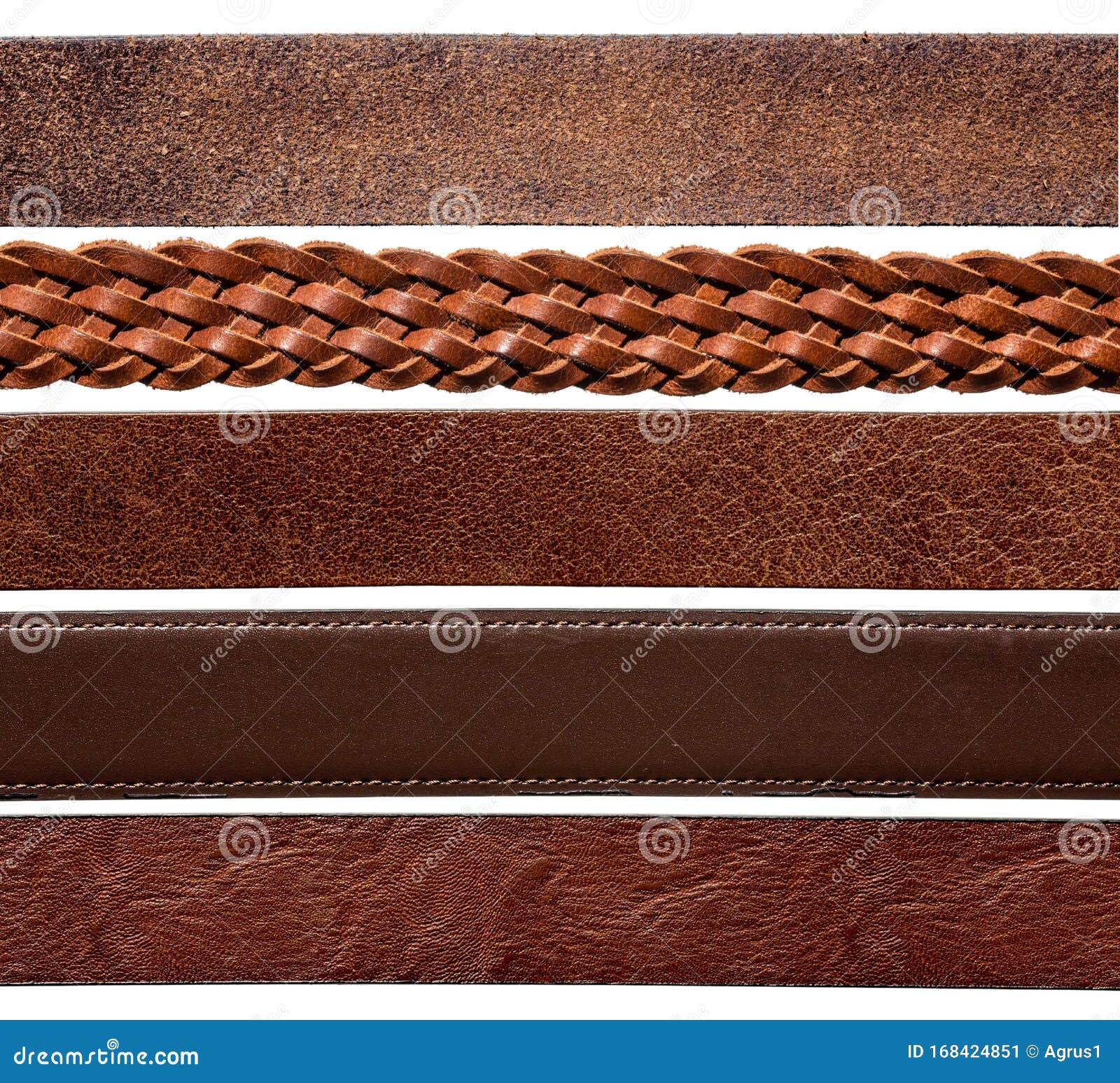 Collection of 5 Old Leather Surface Textures Stock Image - Image of ...
