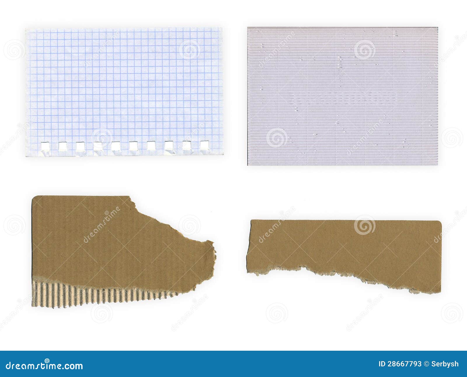 Collection of Old Note Paper Paper on White Background Stock Image ...