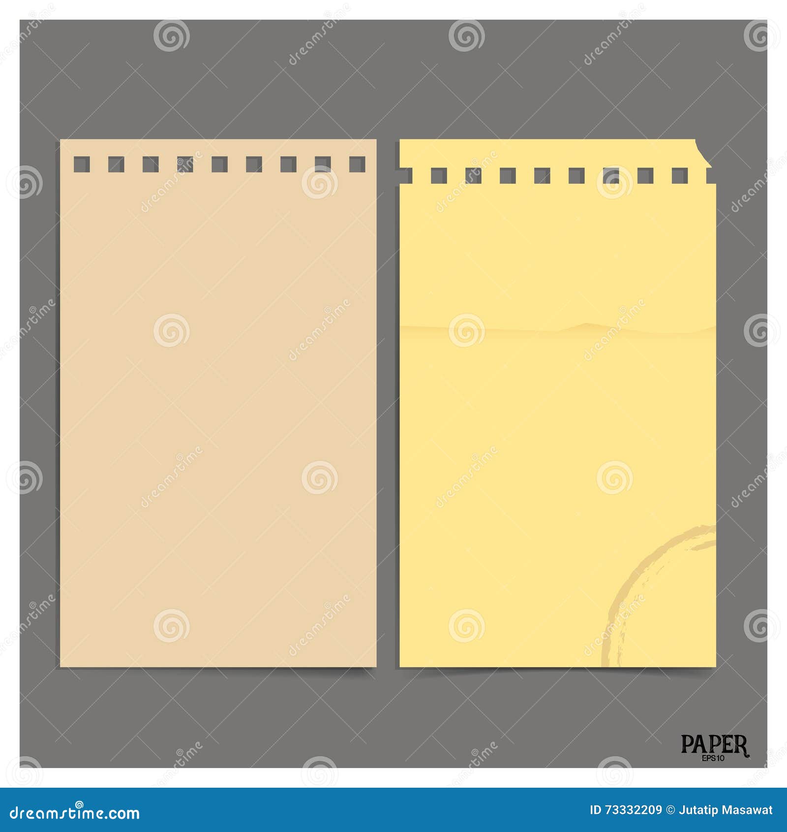 Collection of Old Paper Sheet, Ready for Your Message. Vector Il Stock ...