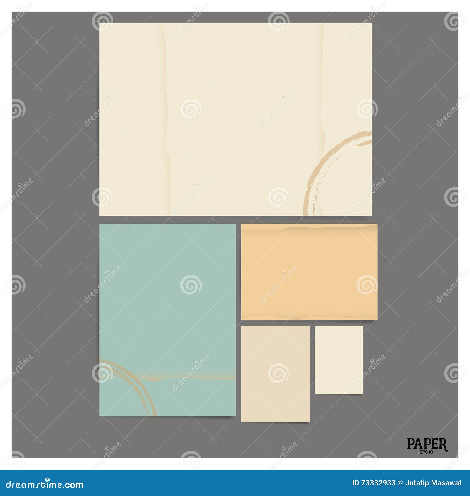 Collection of Old Paper Sheet, Ready for Your Message. Vector Il Stock ...