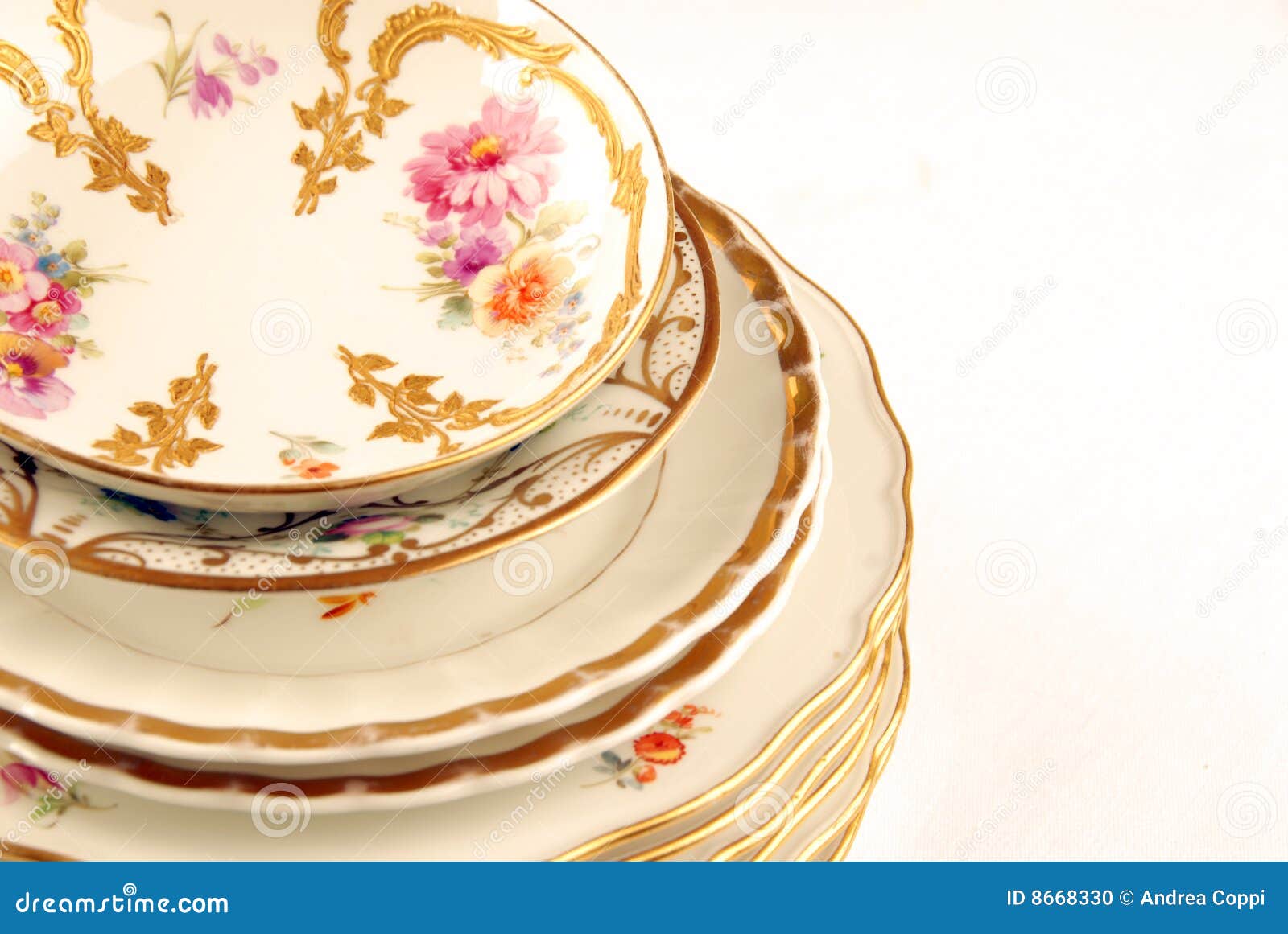 Collection of old plates stock photo. Image of sample - 8668330