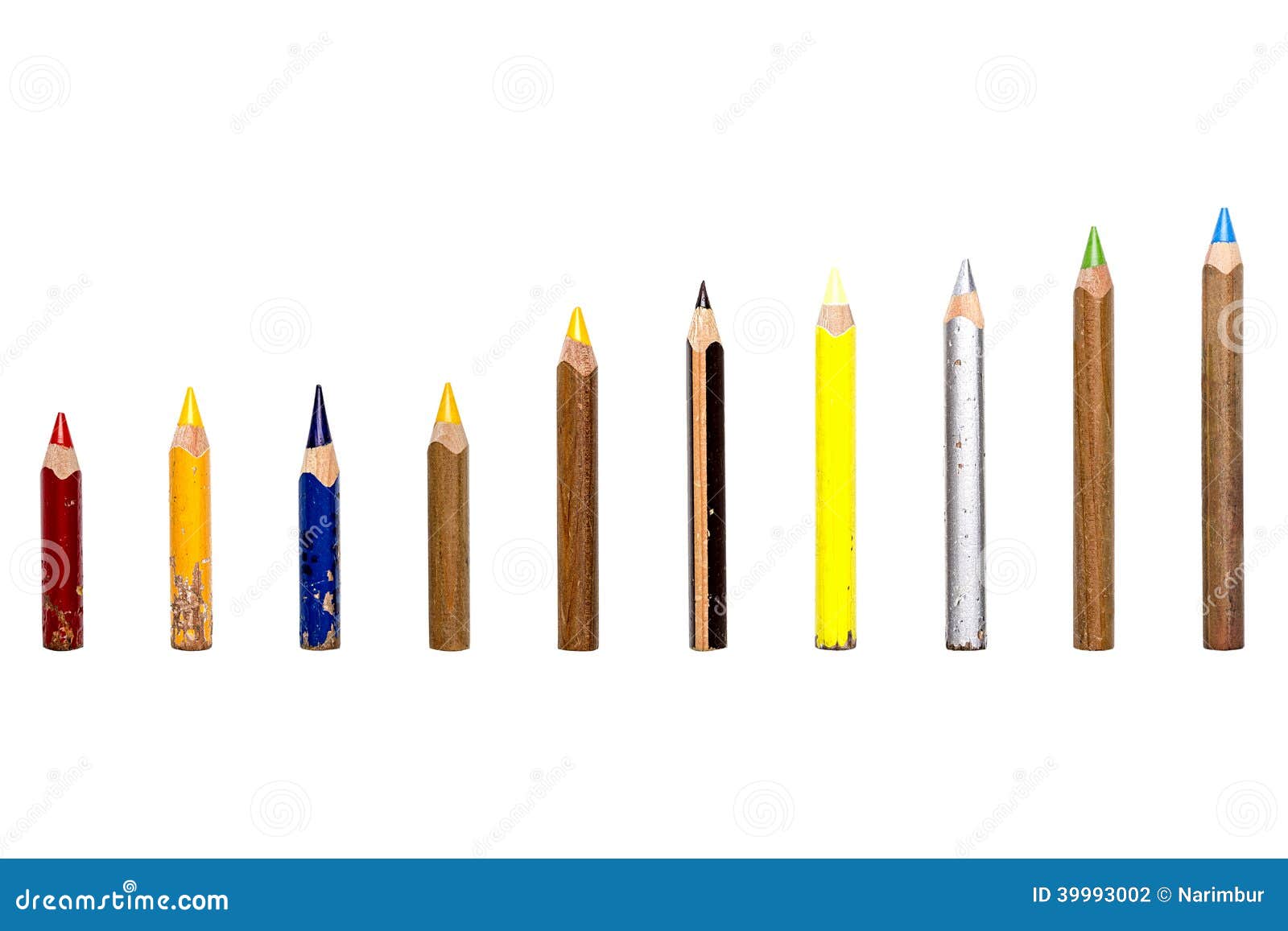 Collection of Old Used Short Multi Colored Crayons Stock Photo - Image ...