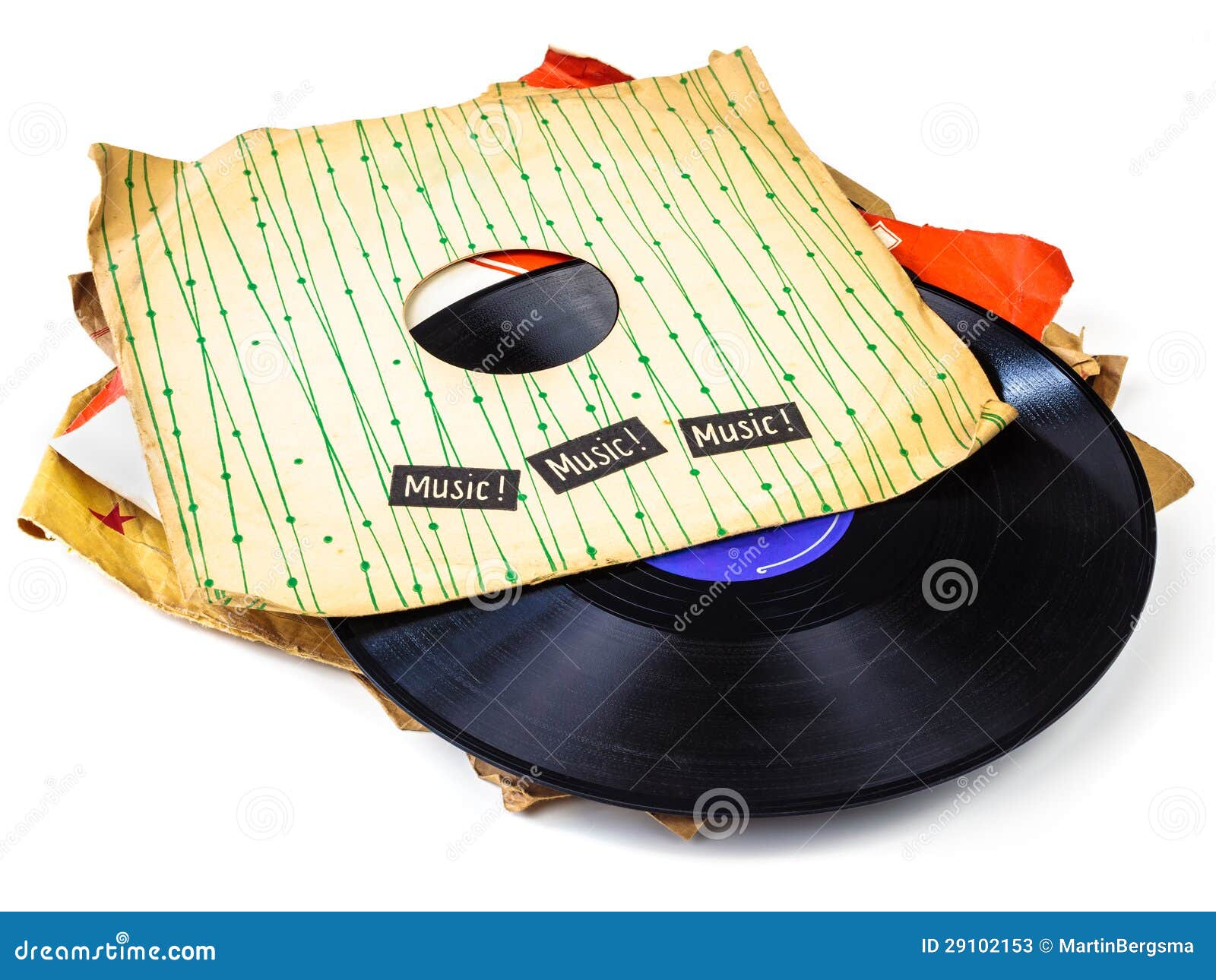 Collection of Old Vinyl Lp S with Sleeves Isolated on White Stock Image ...