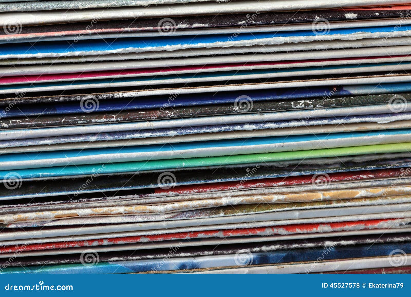 Collection of Old Vinyl Records. Stock Photo - Image of roll, record ...