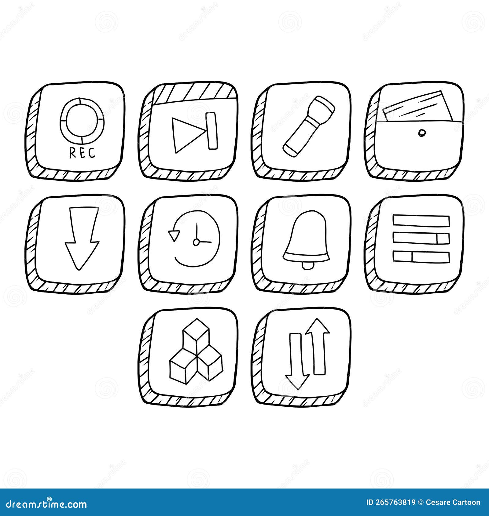 Optional icon set stock vector. Illustration of optional - 265763819