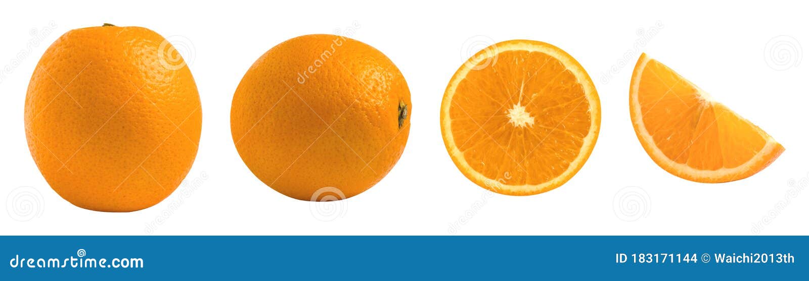 Collection of Orange Fruit in Different Variations Isolated on White ...