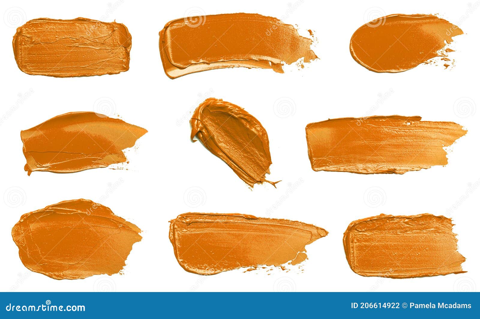 Collection of Orange Swatches Isolated on a White Background Stock ...