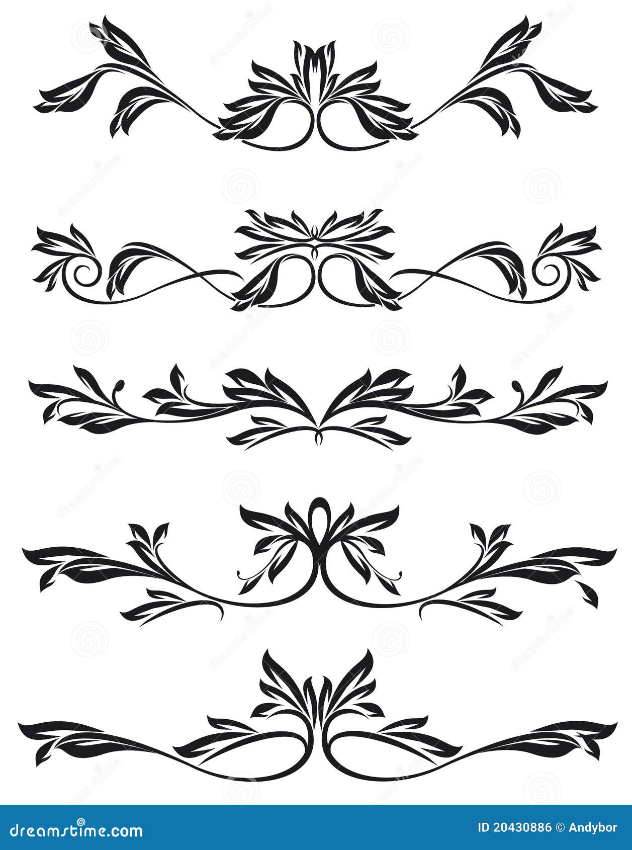 Collection of Ornate Graphical Elements Stock Vector - Illustration of ...