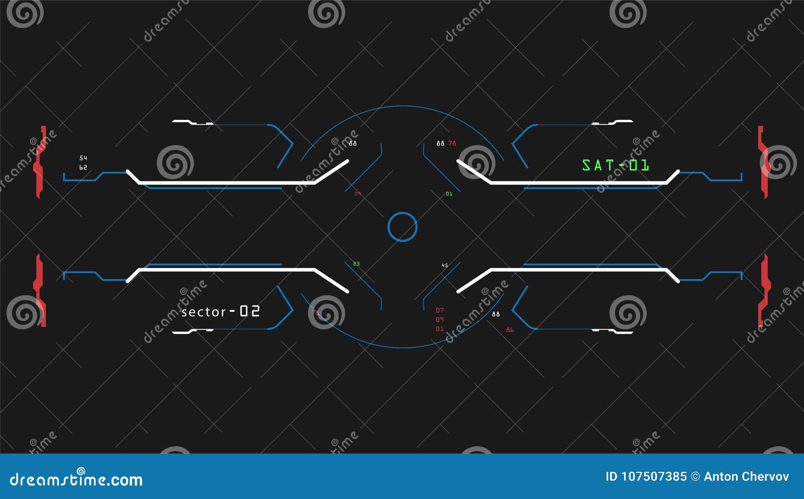 Collection Pack Target Elements Interface. Interface Simulator Stock ...