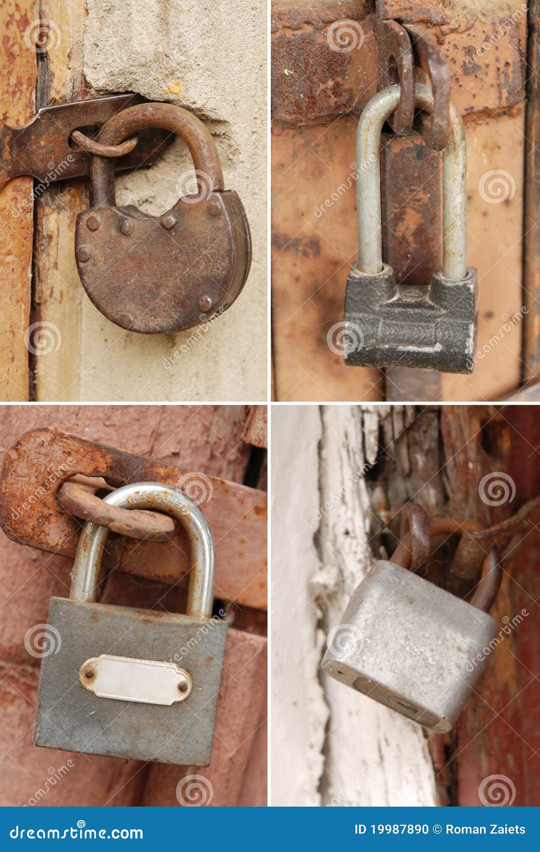 Collection of padlocks 2 stock photo. Image of closing - 19987890