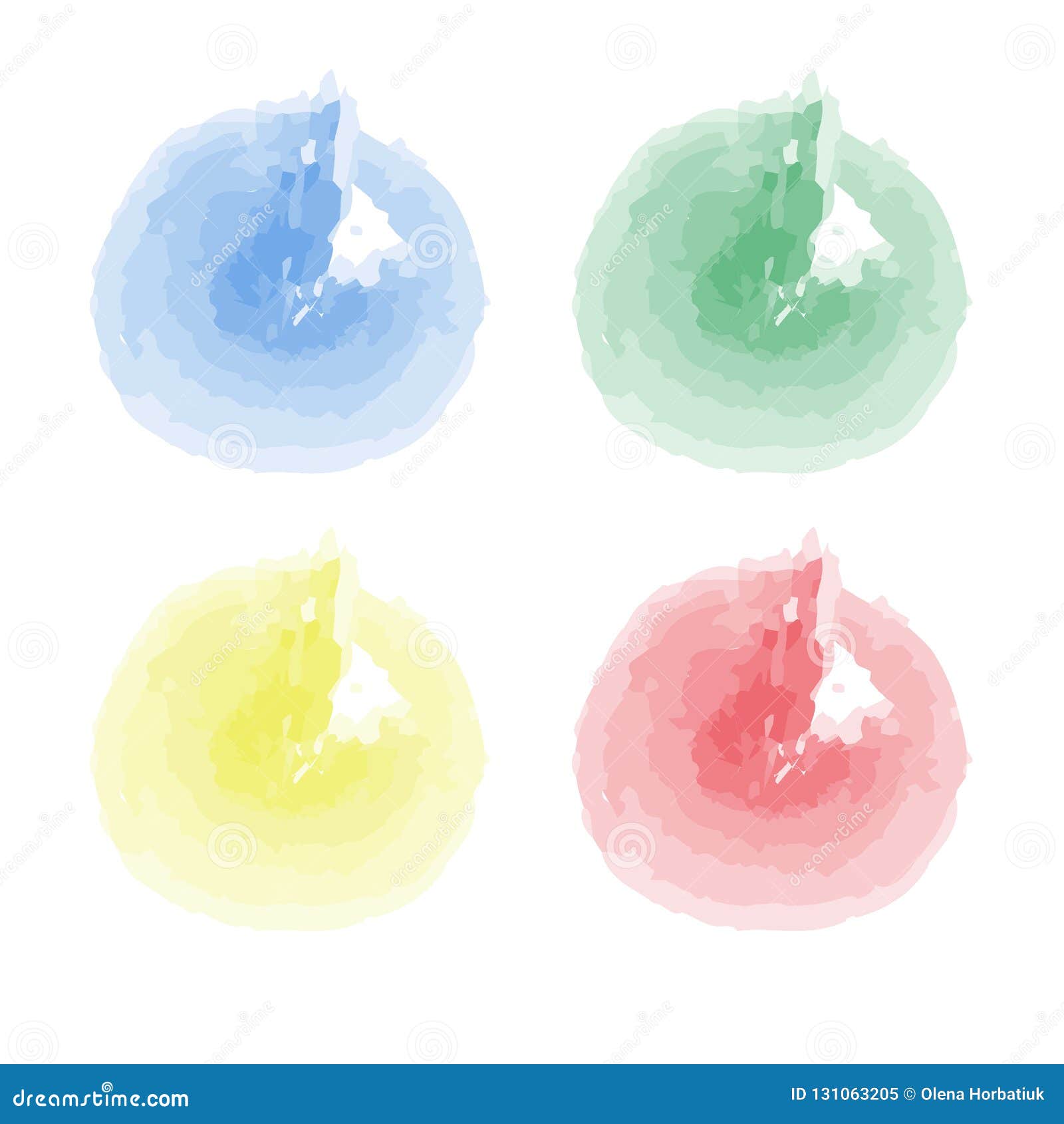 Collection of Paint Splash. Vector Set of Brush Strokes Stock Vector ...