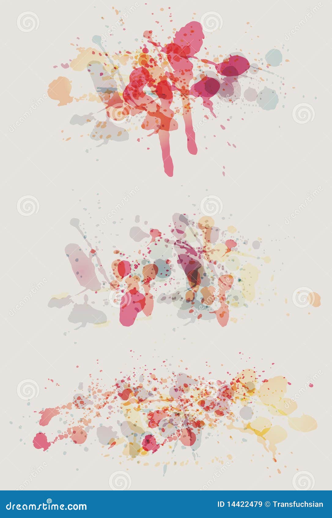 Collection of Paint Watercolor Splatters Stock Vector - Illustration of ...