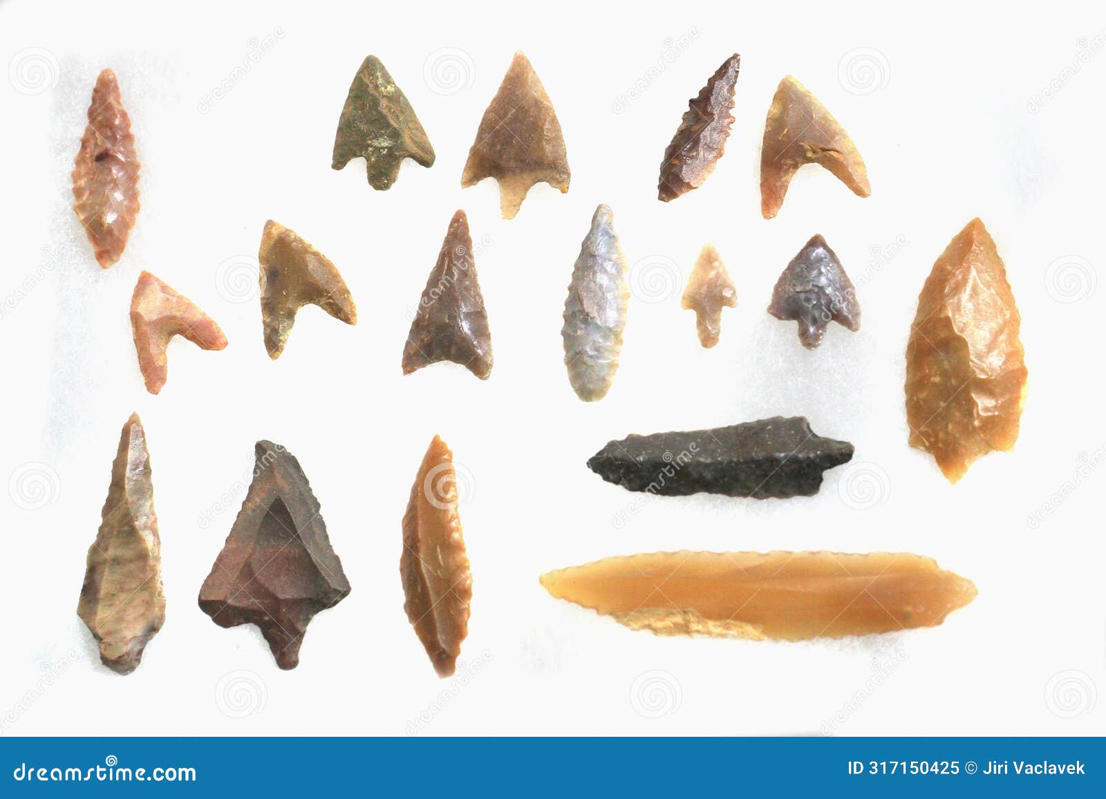 Collection of Paleolithic Flint Human Tools Stock Image - Image of ...