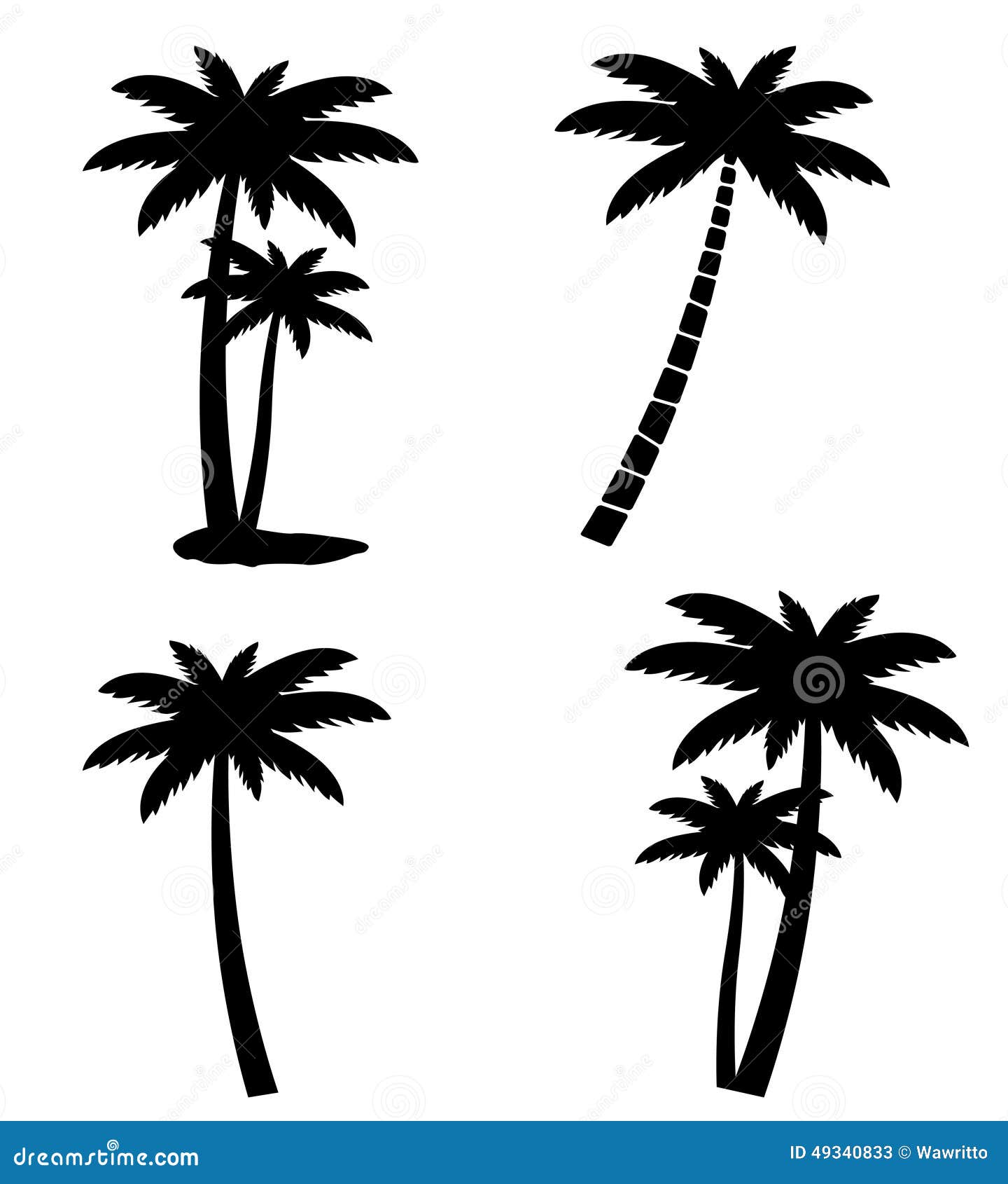Collection of Palm Trees Isolated on White Background Stock Vector ... Collection of Palm Trees Isolated on White Background Stock Vector ...
