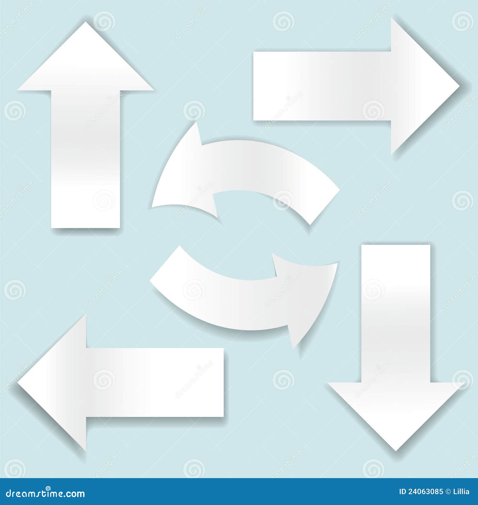 Collection of paper arrows stock vector. Illustration of click - 24063085