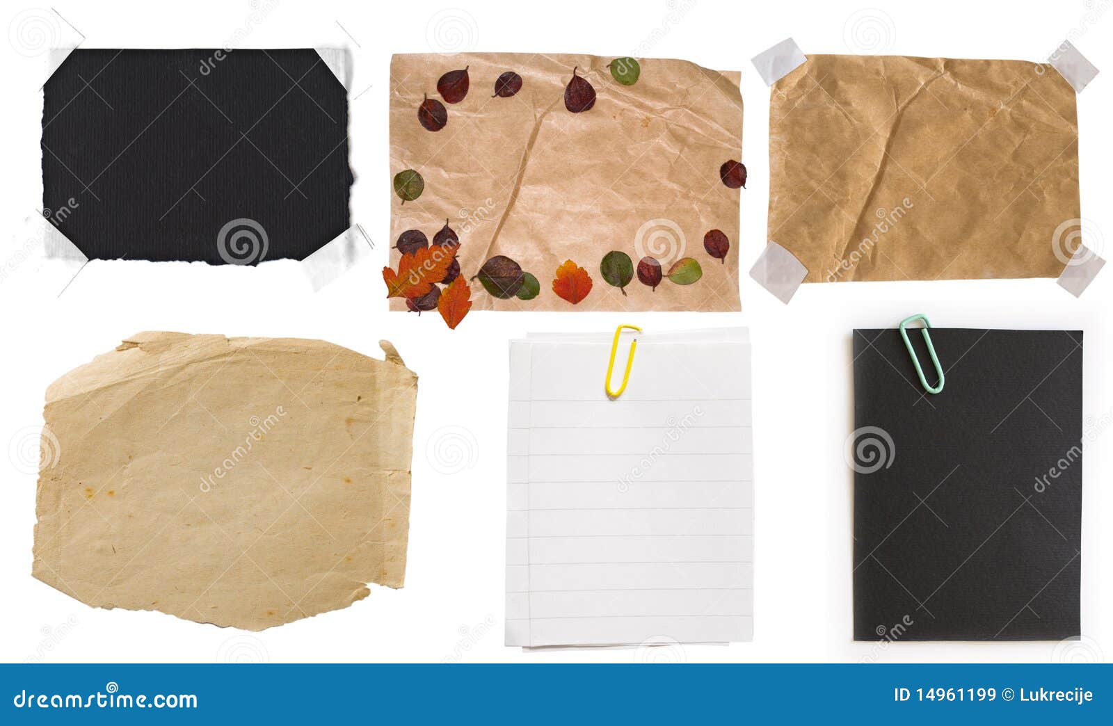 Collection of paper notes stock image. Image of leaf - 14961199