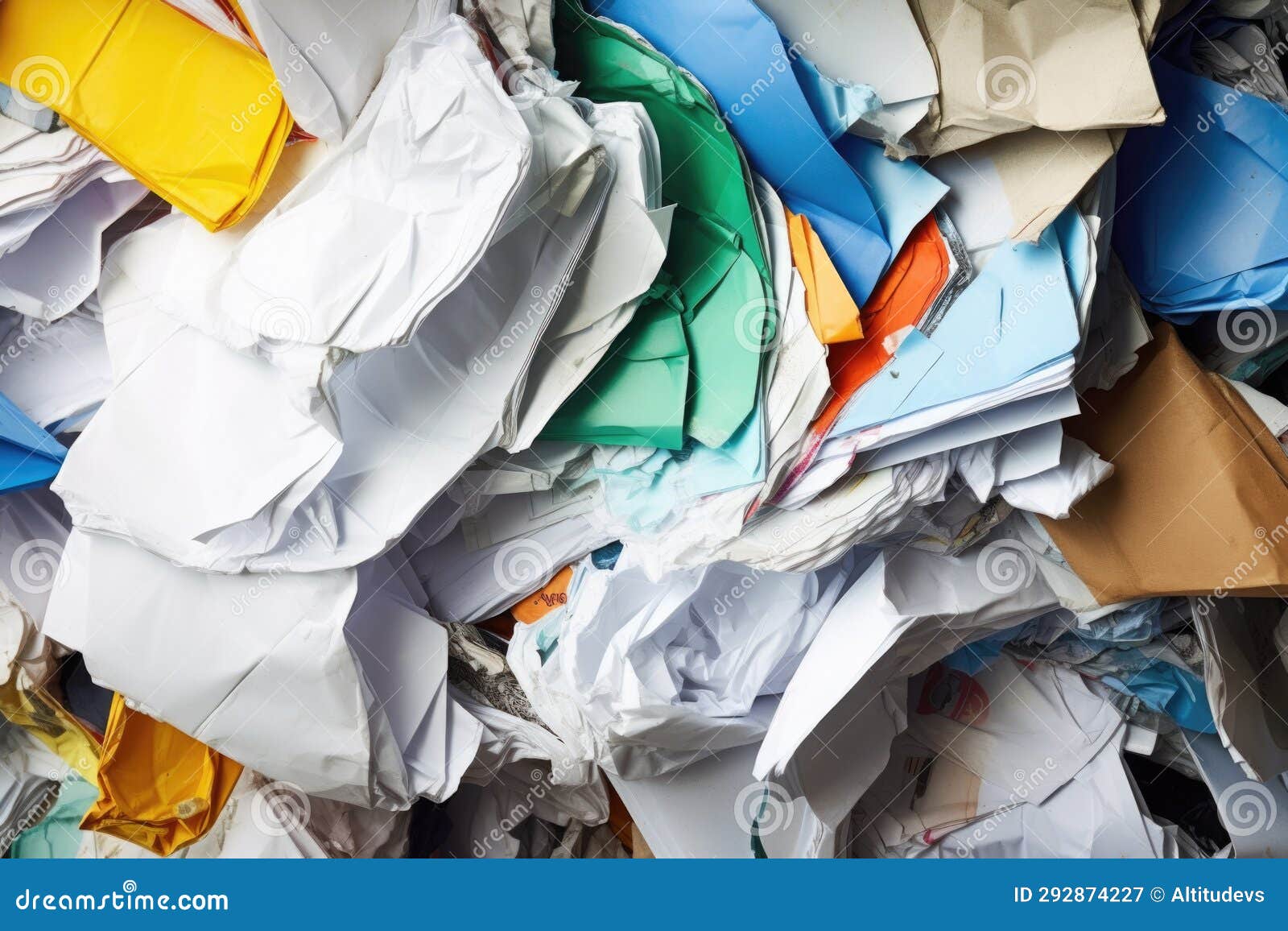 Collection of Paper Waste Set Aside for Recycling Stock Image - Image ...