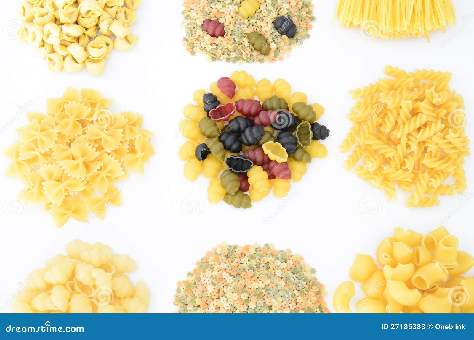 Collection of pastas stock image. Image of cuisine, farfalle - 27185383