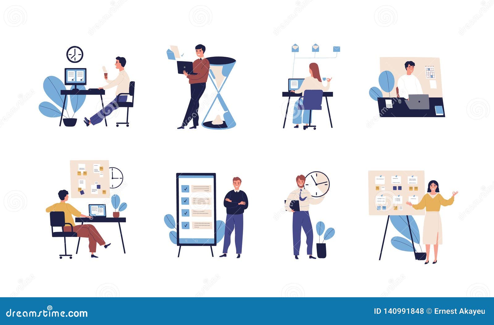 Collection Of People Successfully Organizing Their Tasks And ... Collection Of People Successfully Organizing Their Tasks And ...
