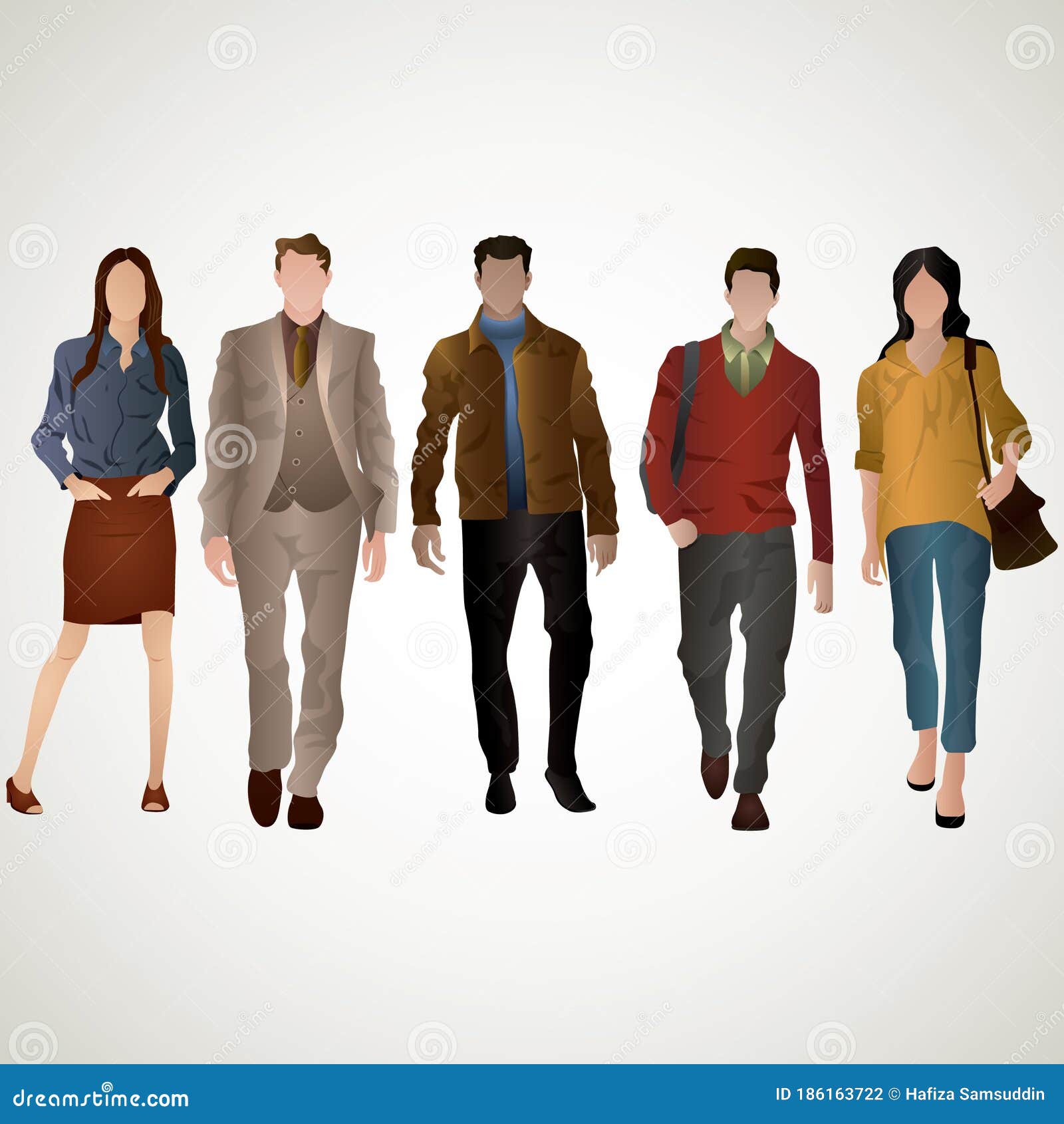 Collection of People. Vector Illustration Decorative Design Stock ...