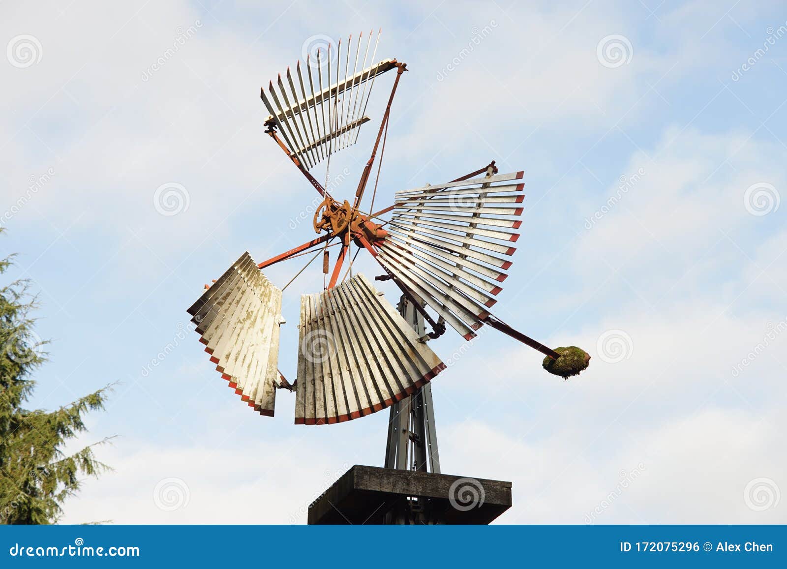 A broken wind turbine stock photo. Image of park, wind - 172075296