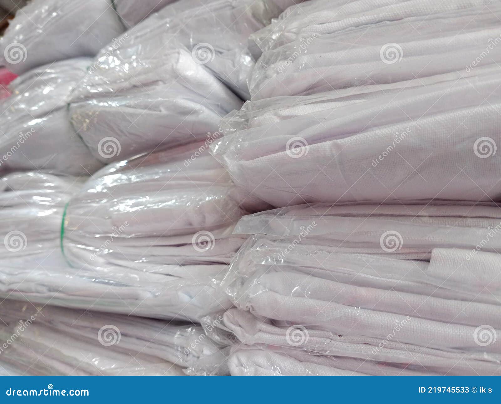 A Collection of Piles of White Cloth Stock Image - Image of textile ...