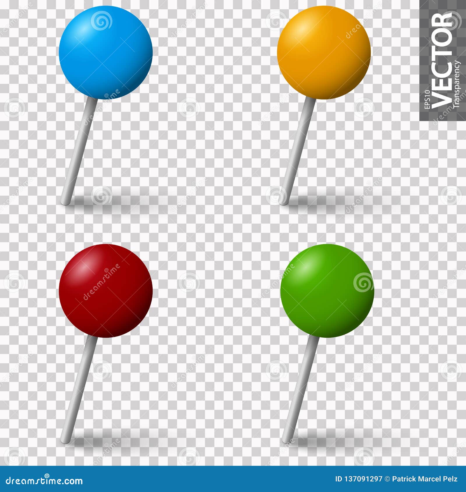 Collection of Pin Needle Office Supplies Stock Vector - Illustration of ...