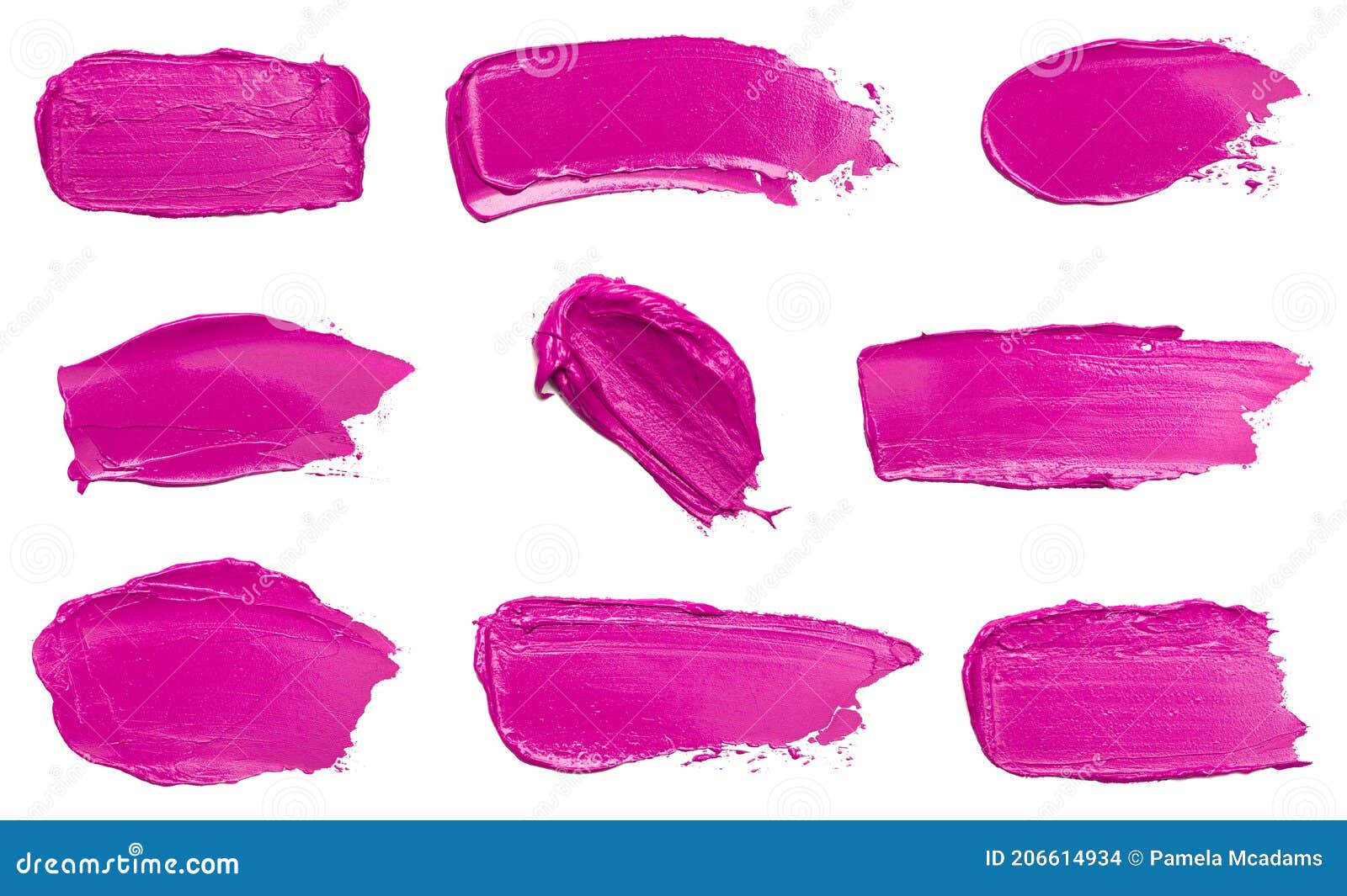 Collection of Pink Swatches Isolated on a White Background Stock Photo ...