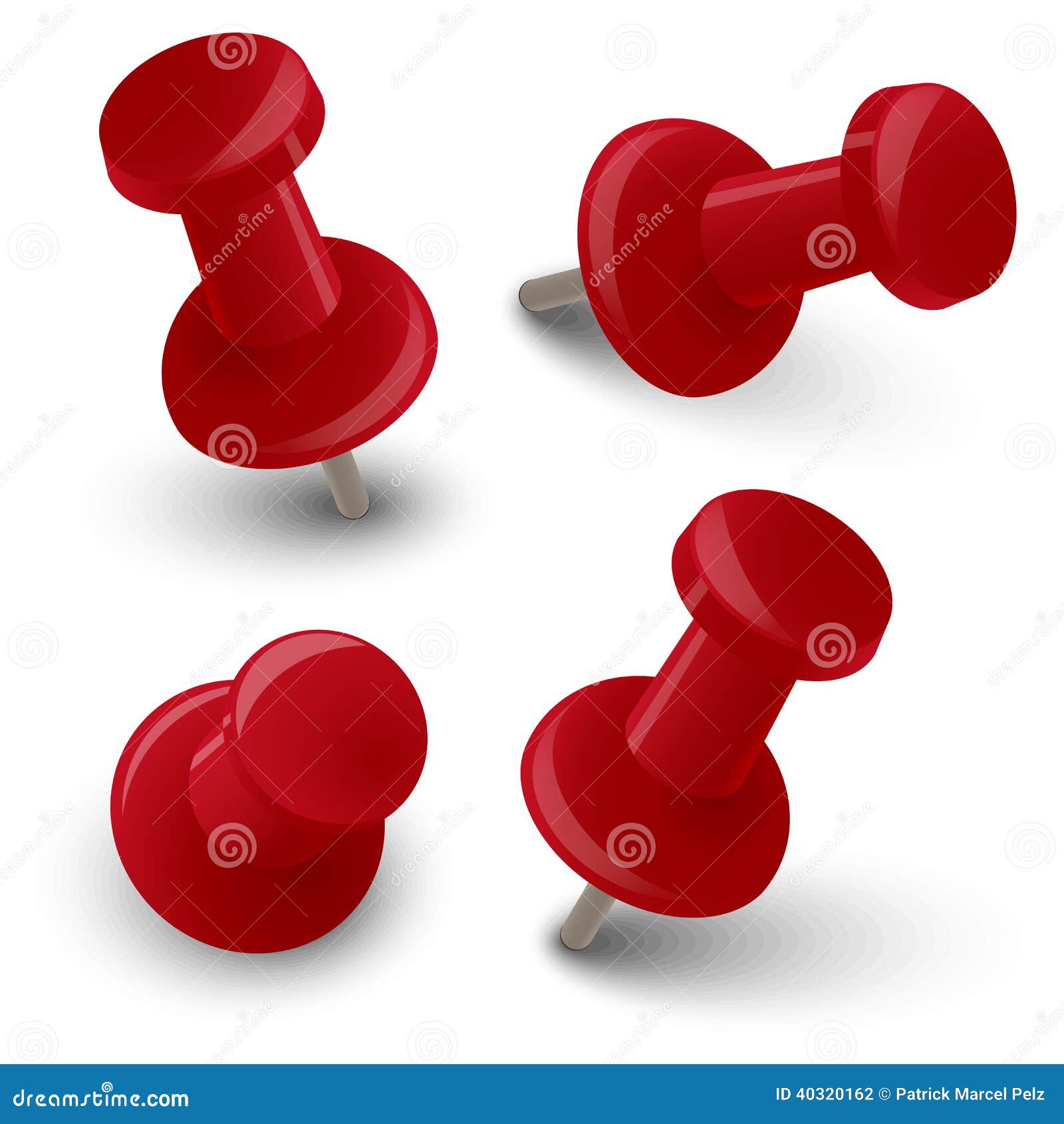 Collection of Pins Uni Colors Stock Vector - Illustration of board ...