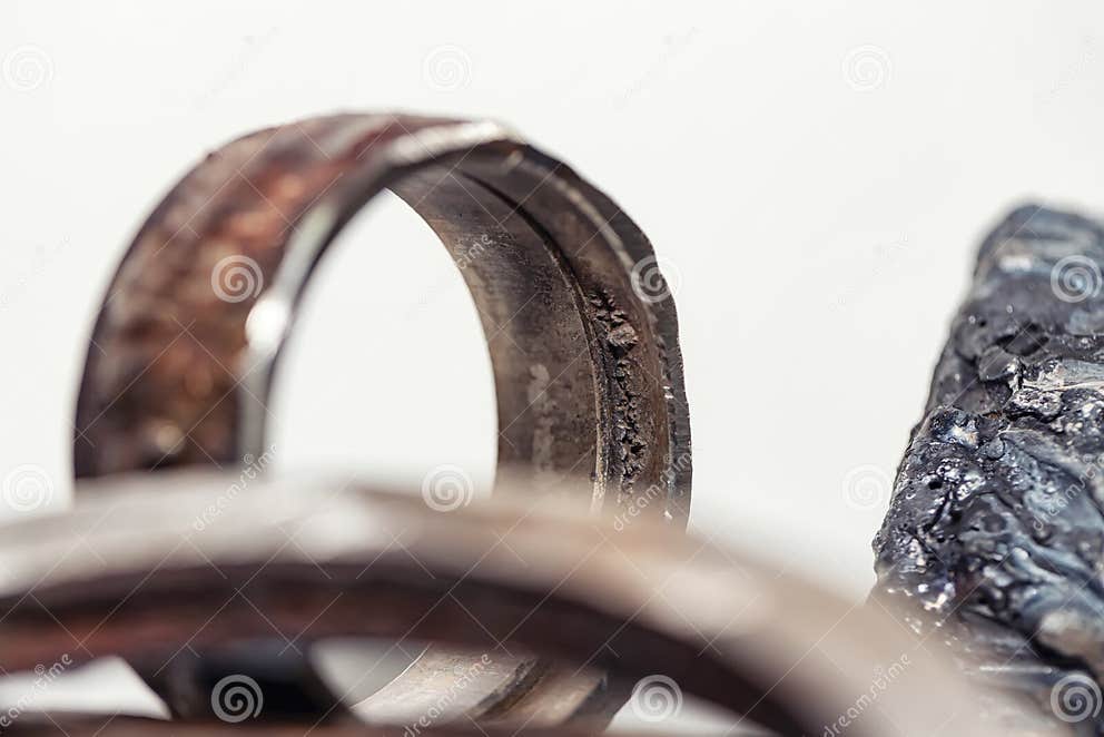Mechanical Cut Out Defective Welds Stock Photo - Image of pipe ...