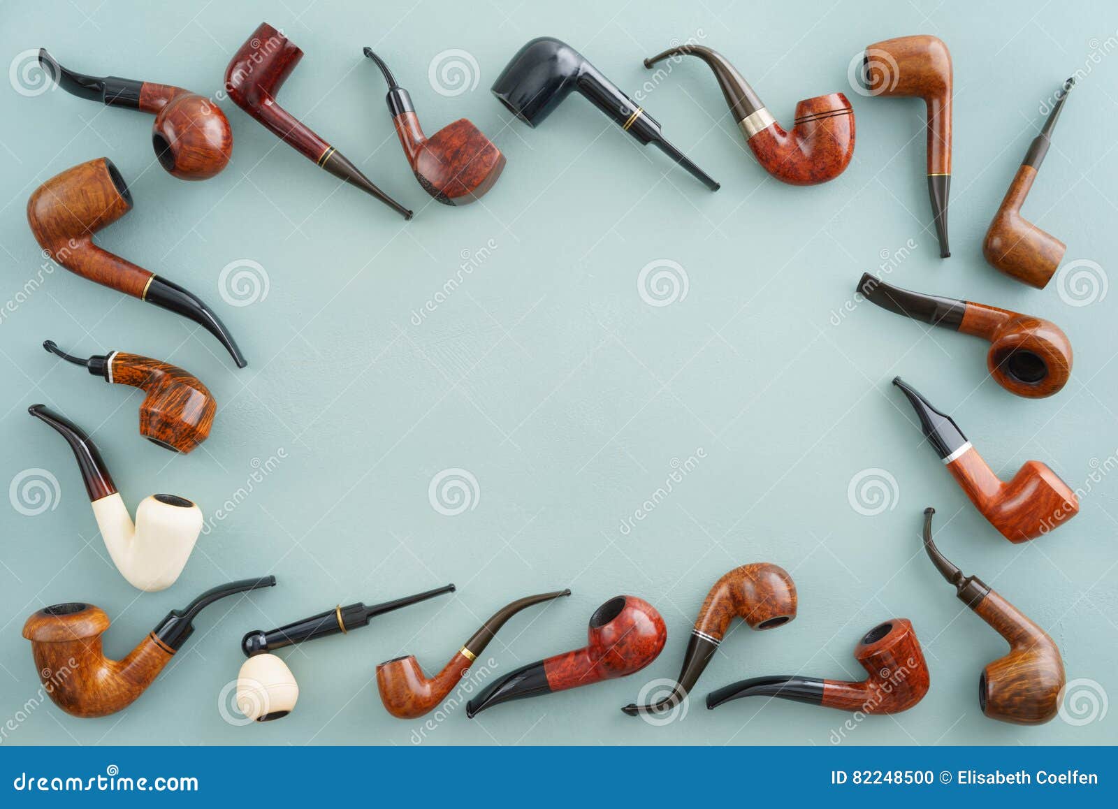 Collection of pipes stock photo. Image of flatlay, meerschaum - 82248500