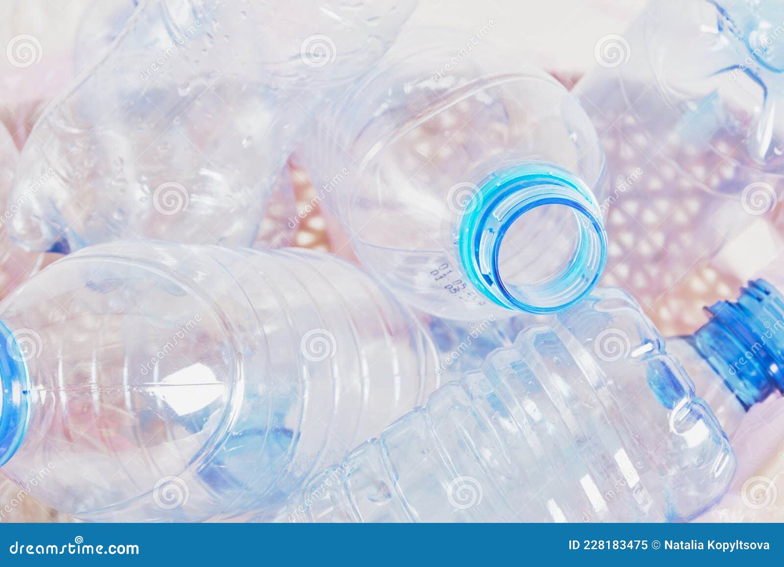 Collection of Plastic Bottles in the Trash Can Stock Image - Image of ...