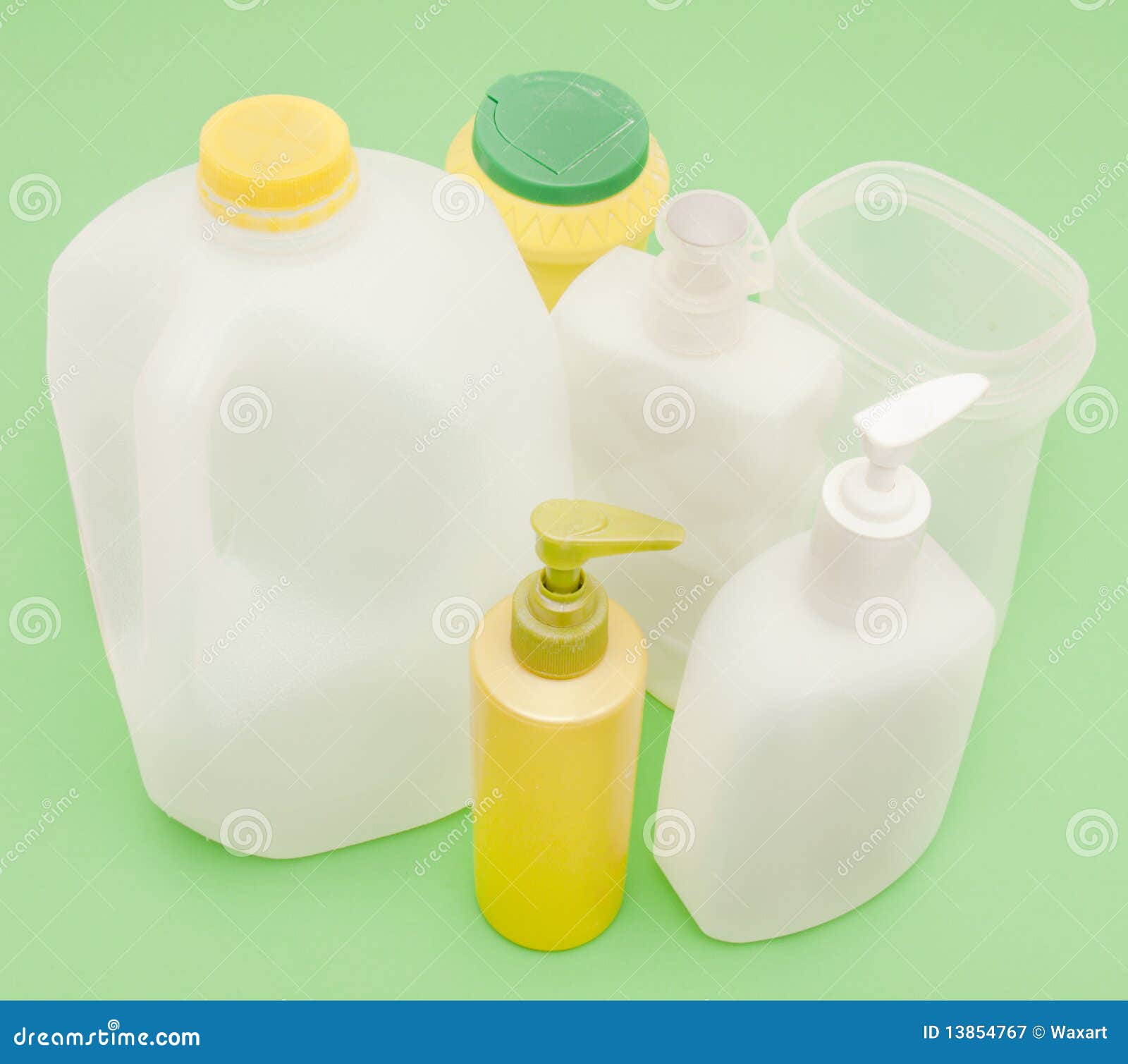 Collection of Plastic Containers for Recycling Stock Image - Image of ...
