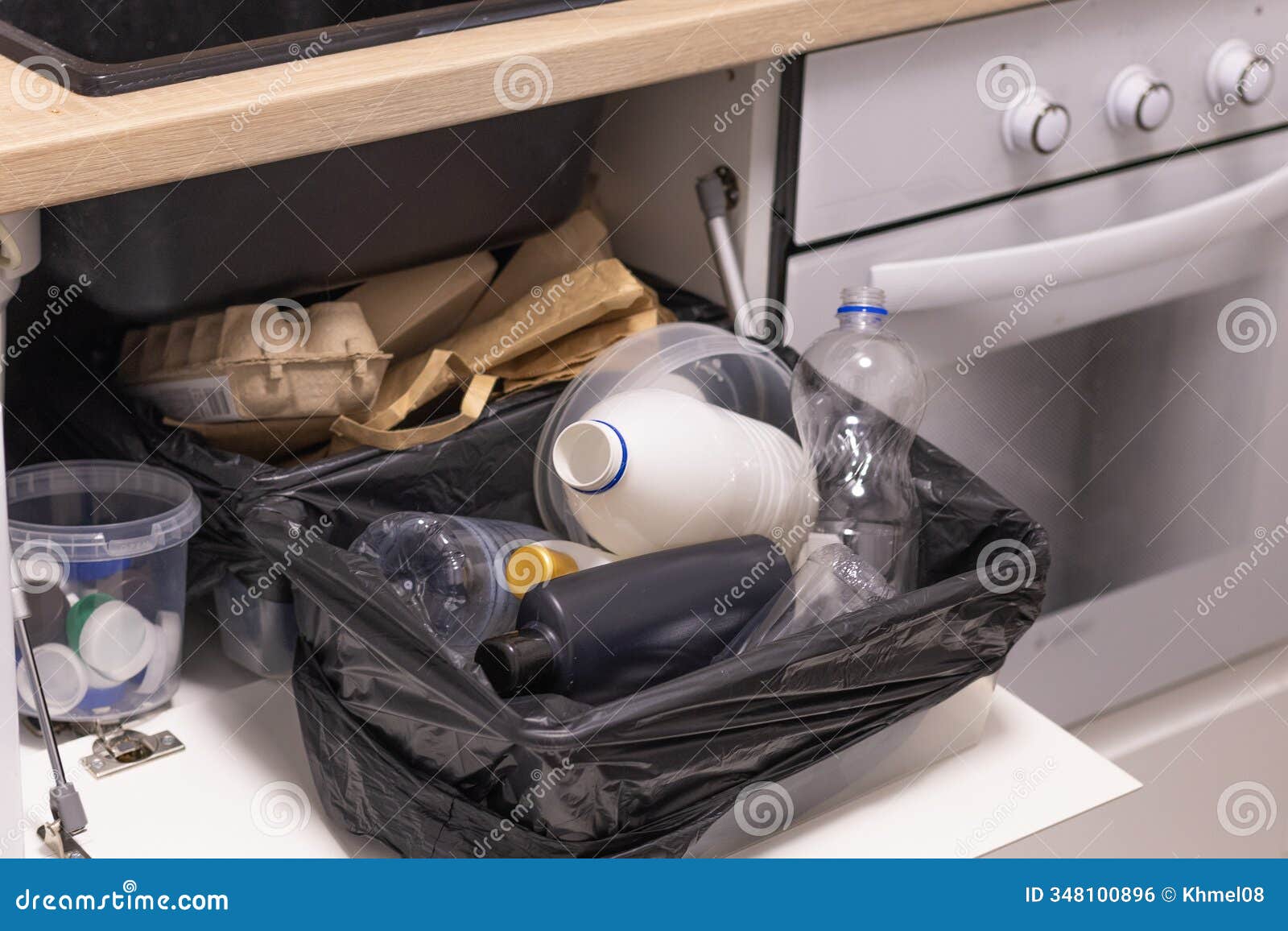 Collection of Plastic for Recycling at Home. Collection of Secondary ...