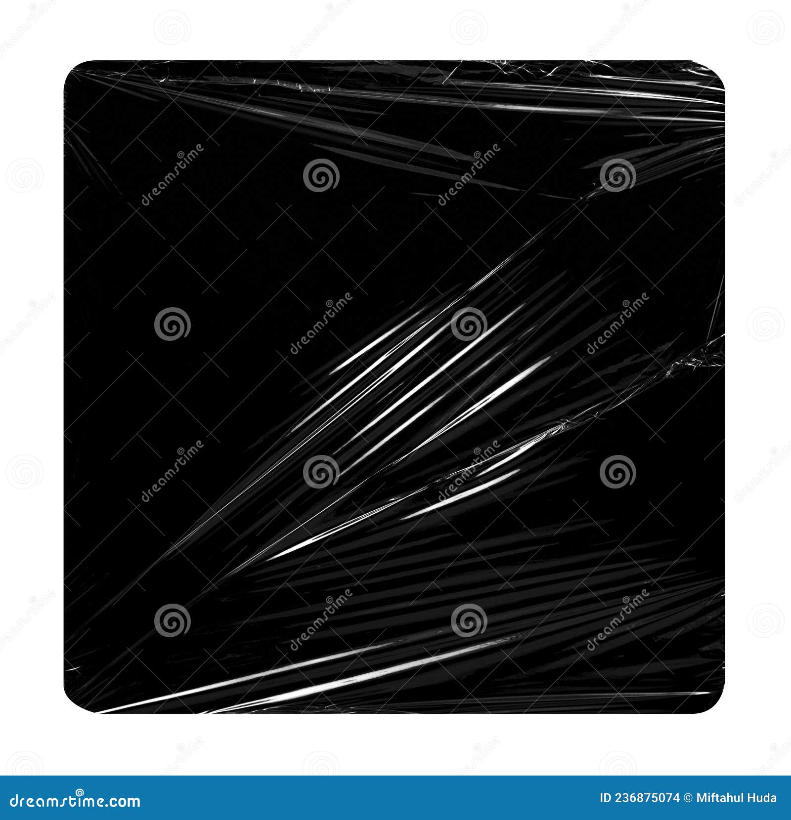 Wrinkled Transparent Plastic Texture On An Yellow Background ...