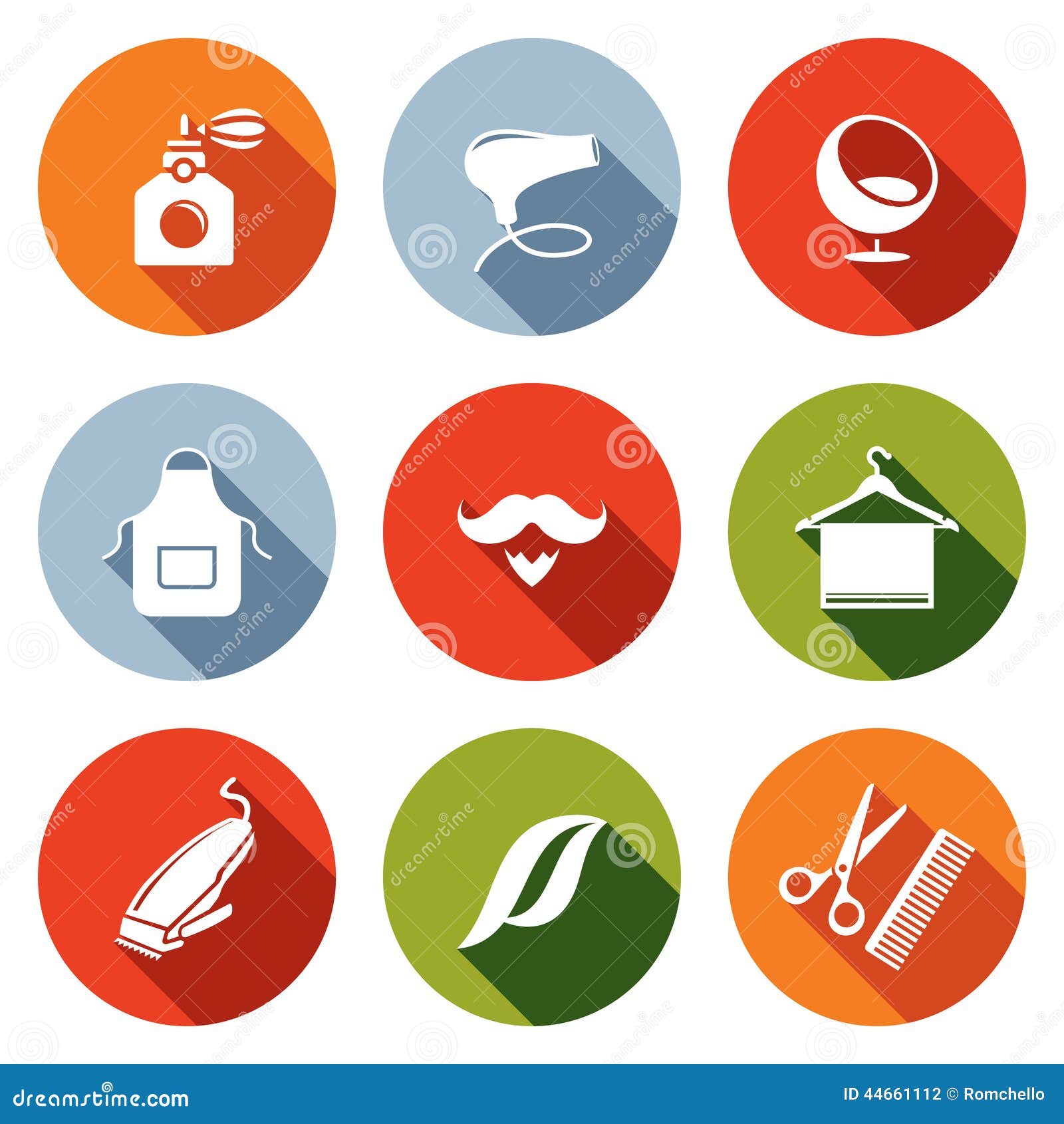 Collection Plate D'icône De Salon De Coiffure Illustration Stock ...