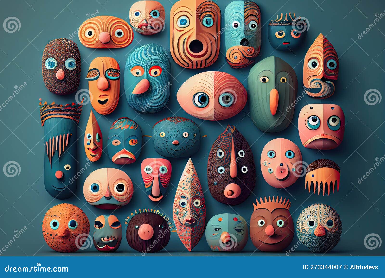 Exaggerated Playful Cartoon Characters.AI Generated Stock Photography ...