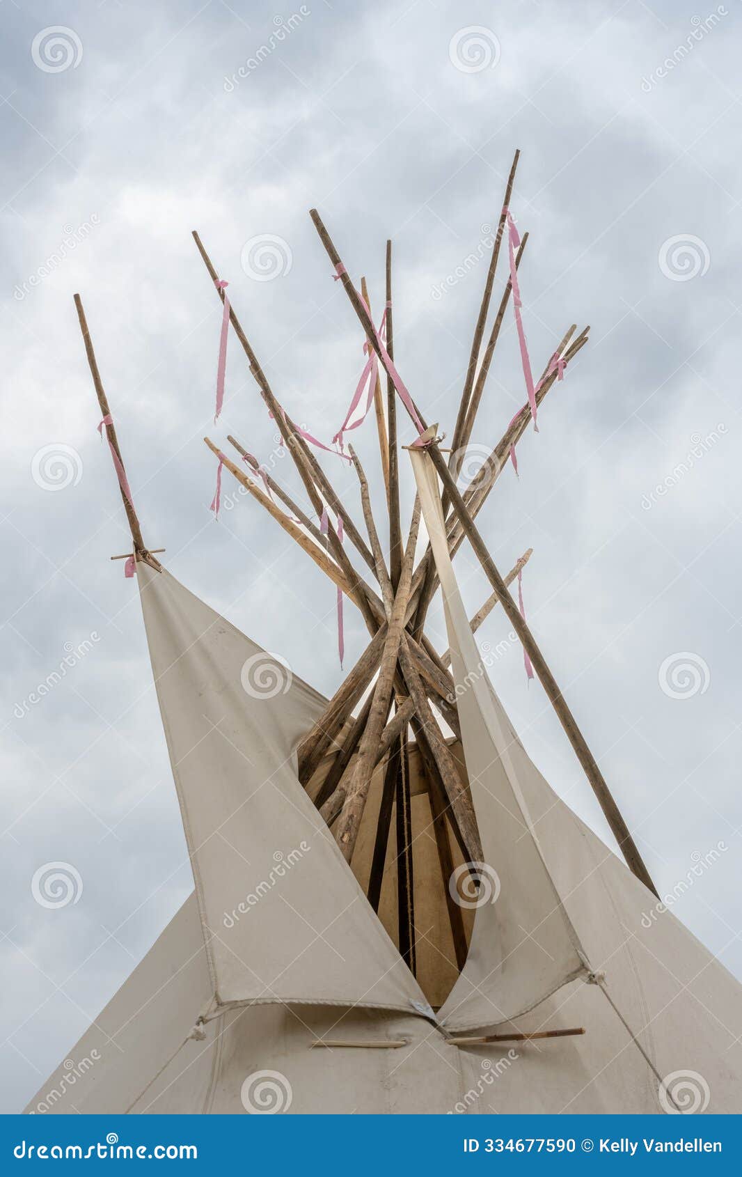 Collection of Poles at the Top of Teepee Stock Photo - Image of canvas, white: 334677590