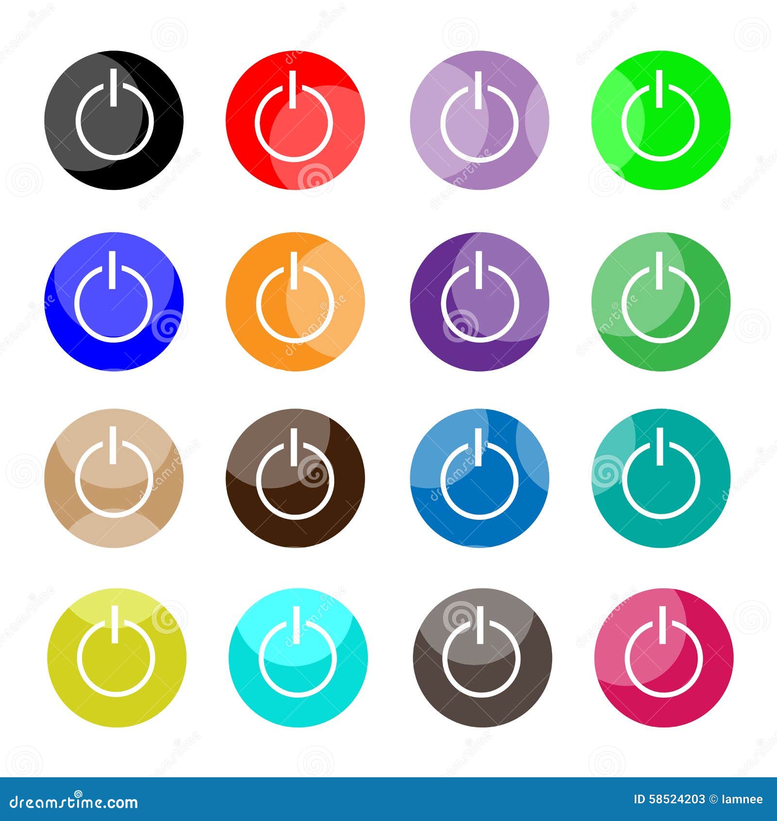 Shut Down Icons Vector Illustration | CartoonDealer.com #46682466