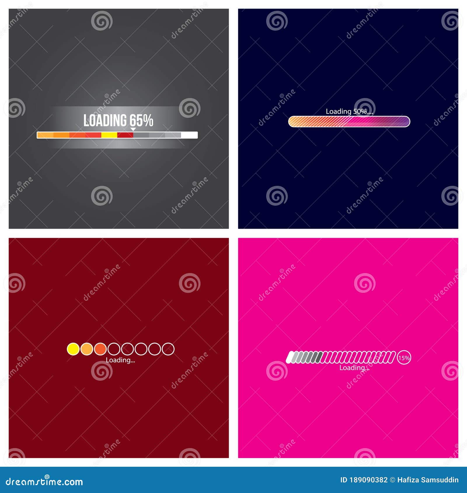 Collection of Preloaders. Vector Illustration Decorative Design Stock ...