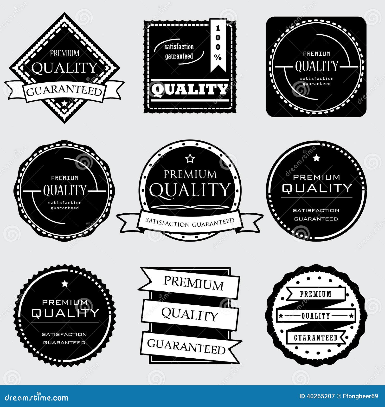 Collection of Premium and High Quality and Guarantee Labels Design ...