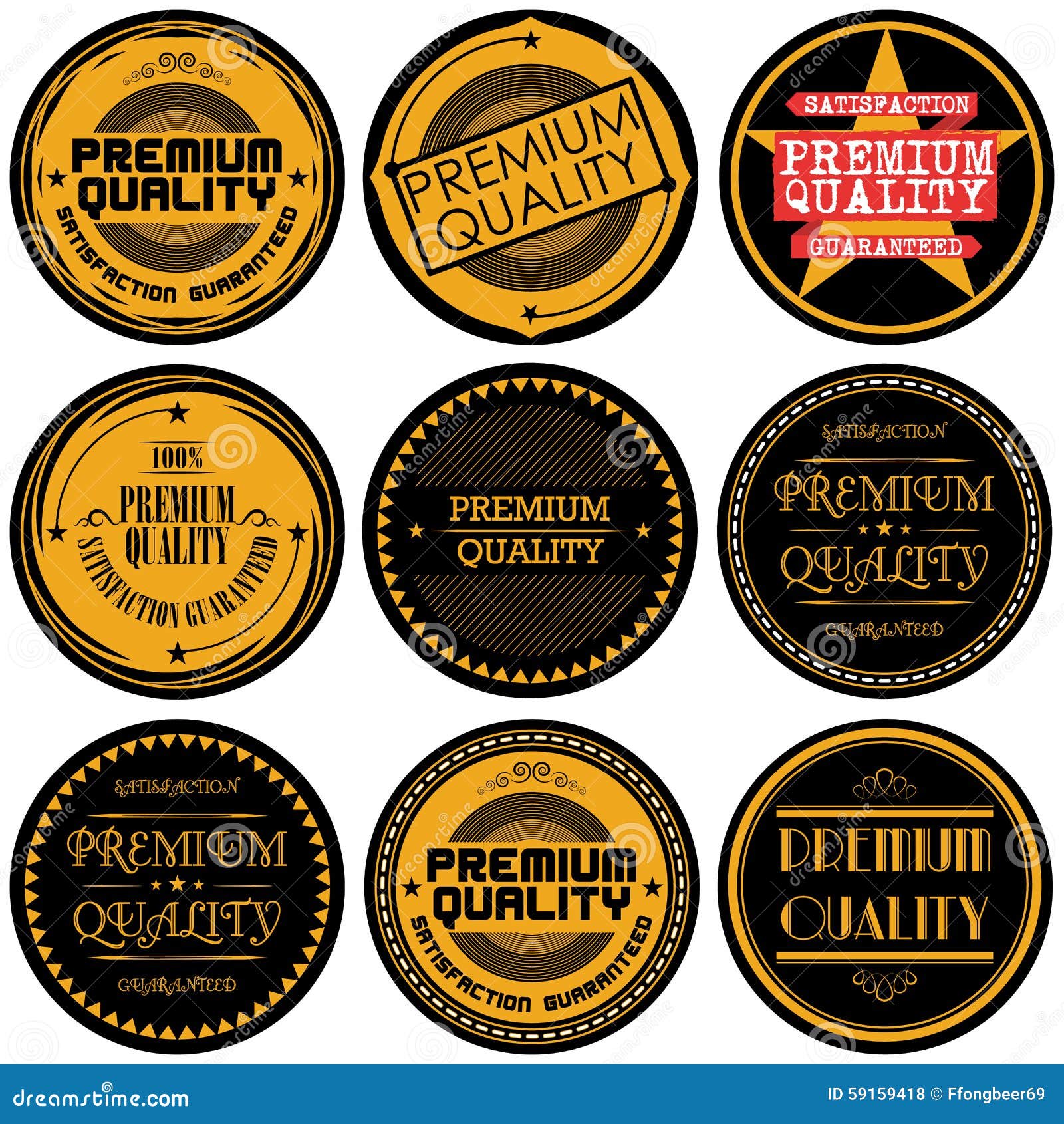 Collection of Premium and High Quality and Guarantee Labels Design ...