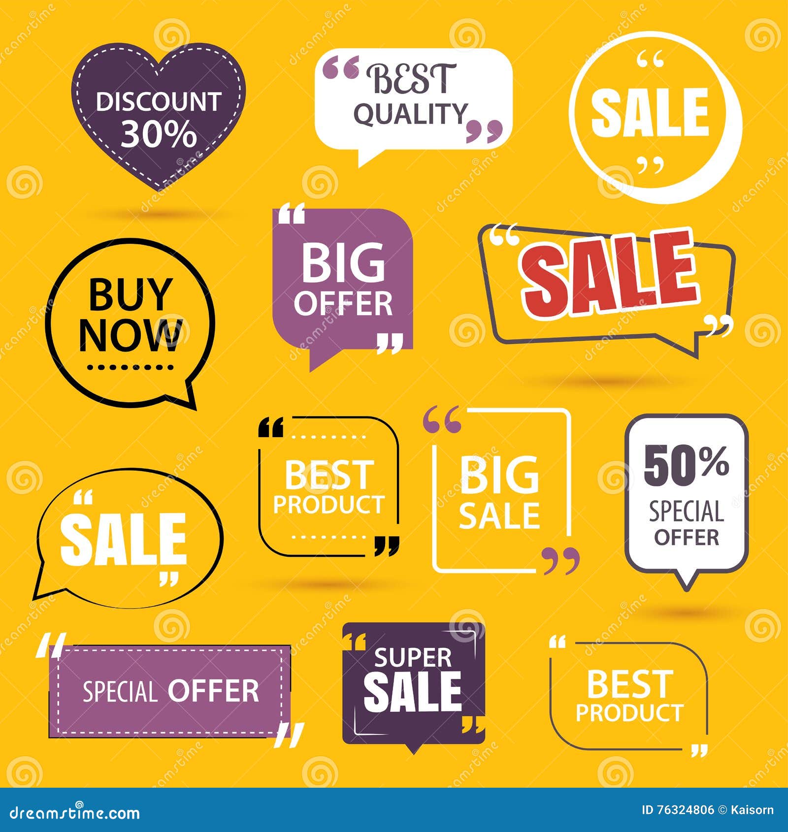 Collection of Premium Promo Sale Stickers. Stock Vector - Illustration ...