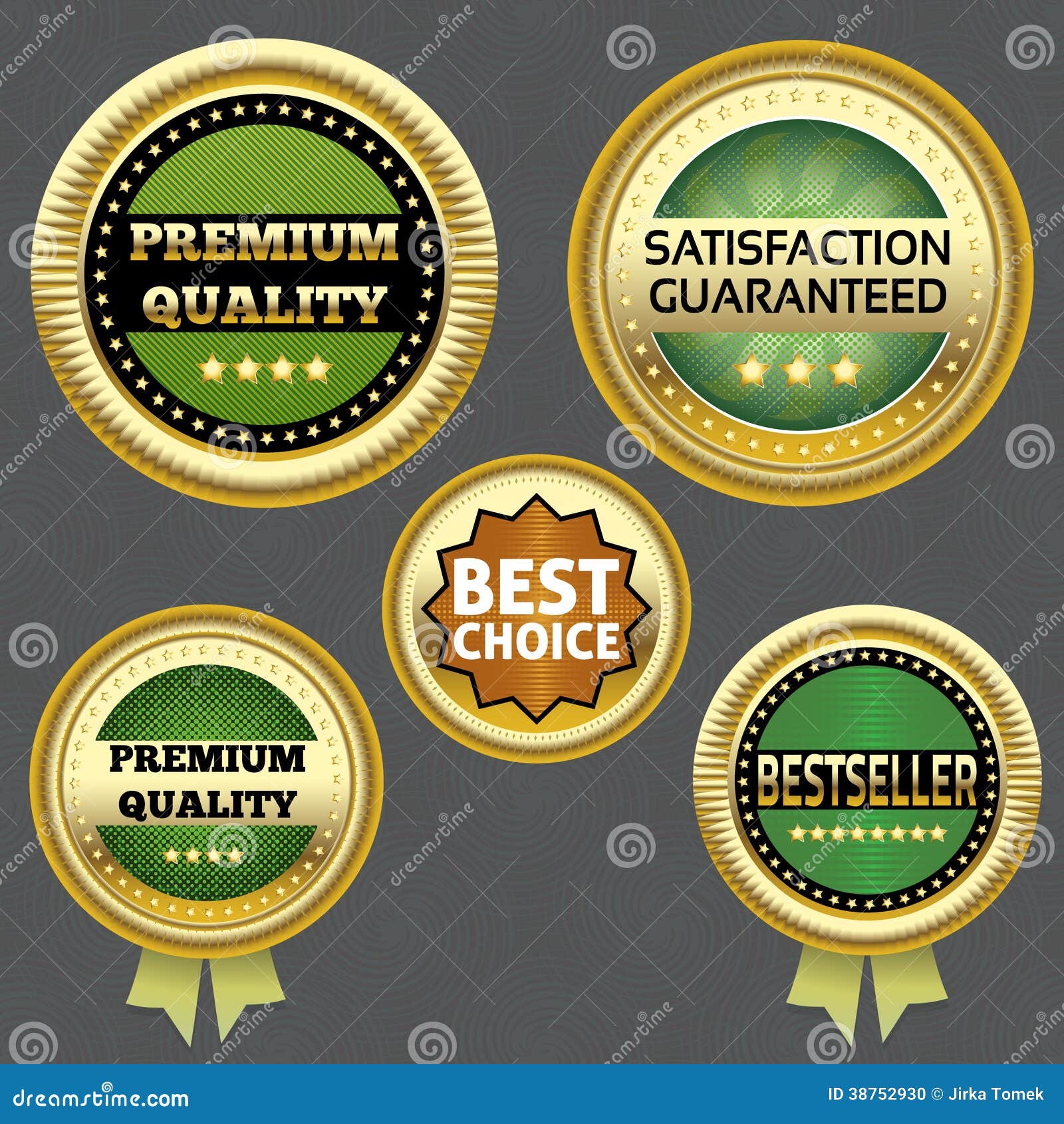 Collection of Premium Quality and Guarantee Labels Stock Vector ...
