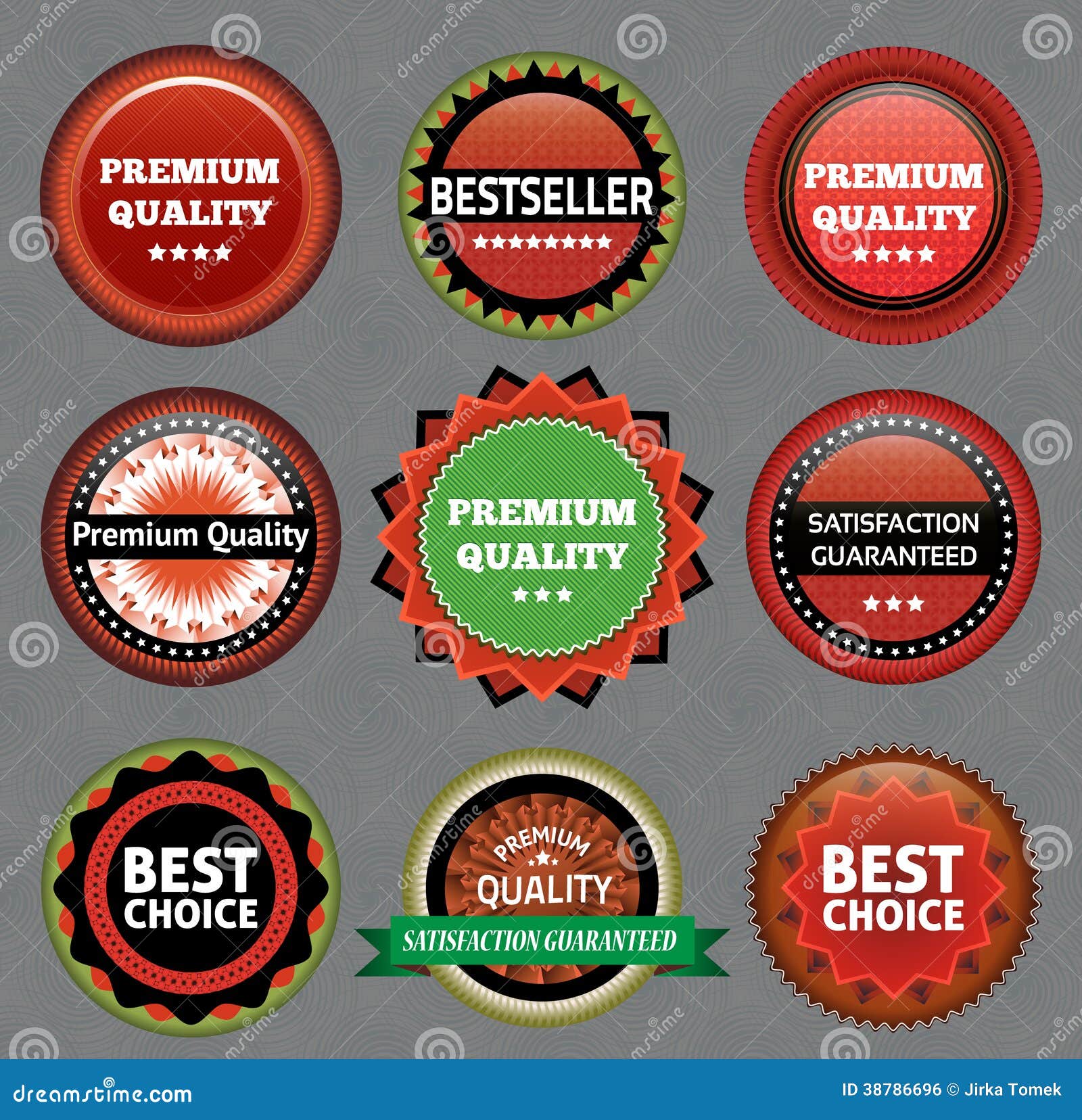 Collection of Premium Quality and Guarantee Labels Stock Vector ...